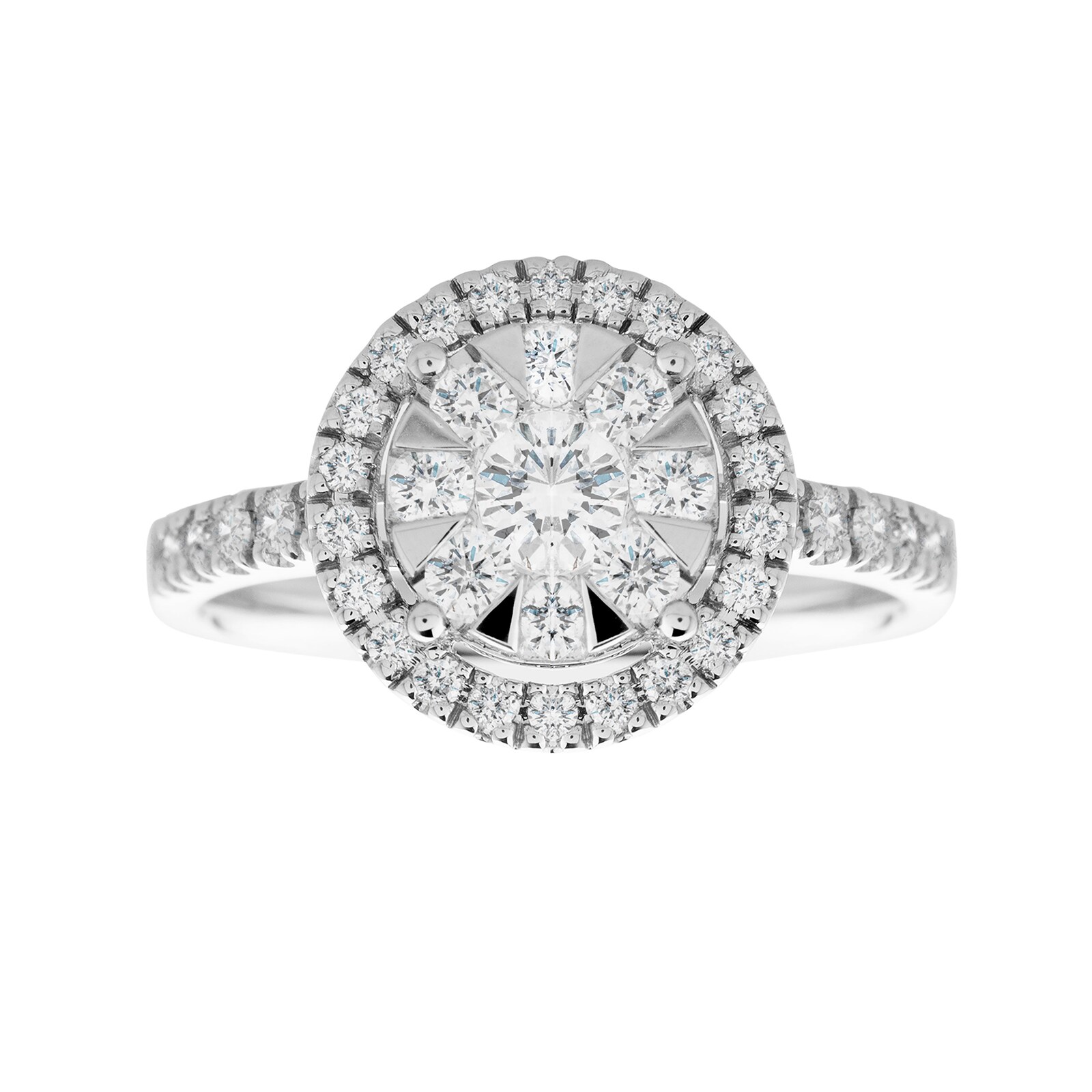 Round Engagement Rings, Brilliant Cut Diamond Rings UK, Halo ...