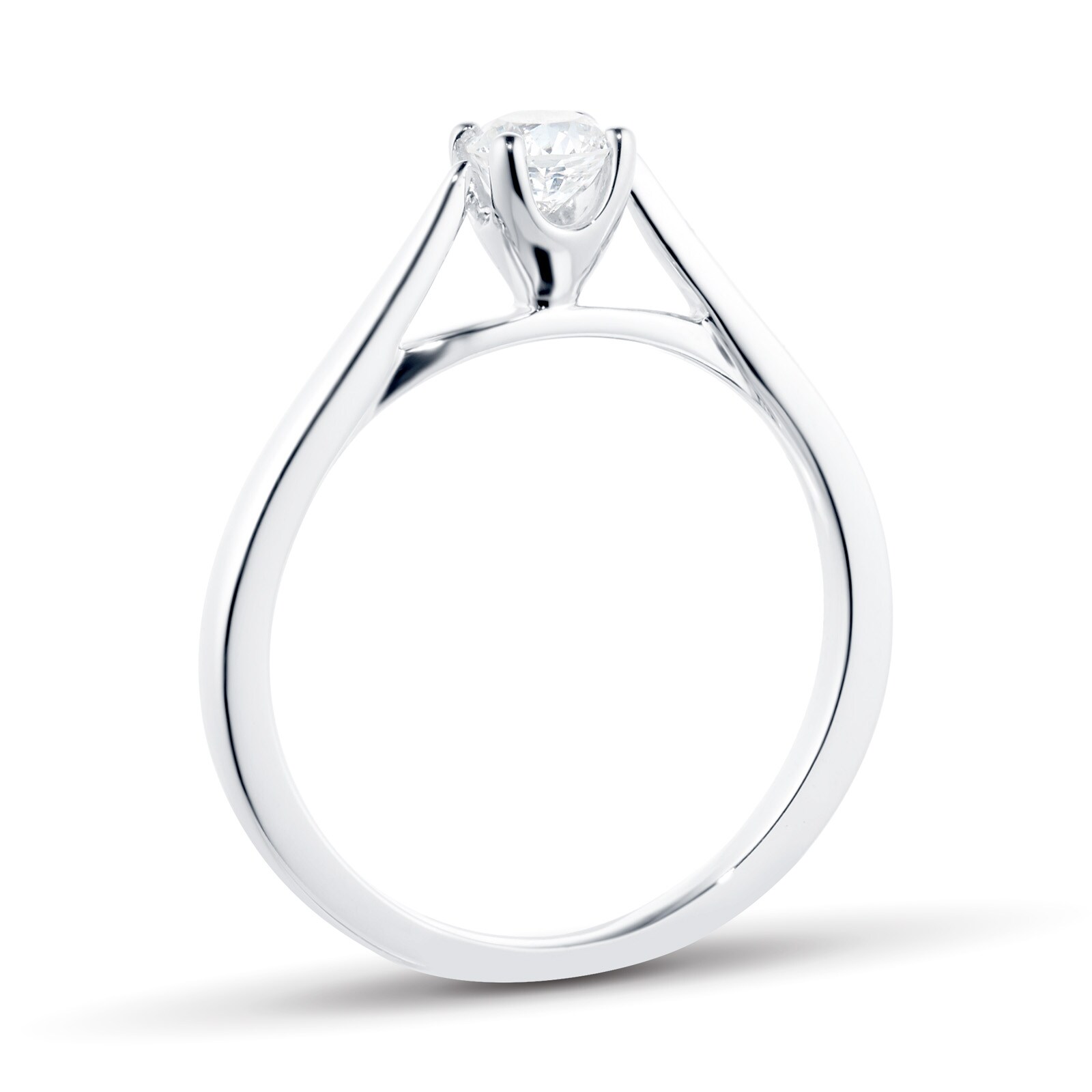 Goldsmiths 18ct White Gold Brilliant Cut 0.25 Carat 88 Facet Diamond ...