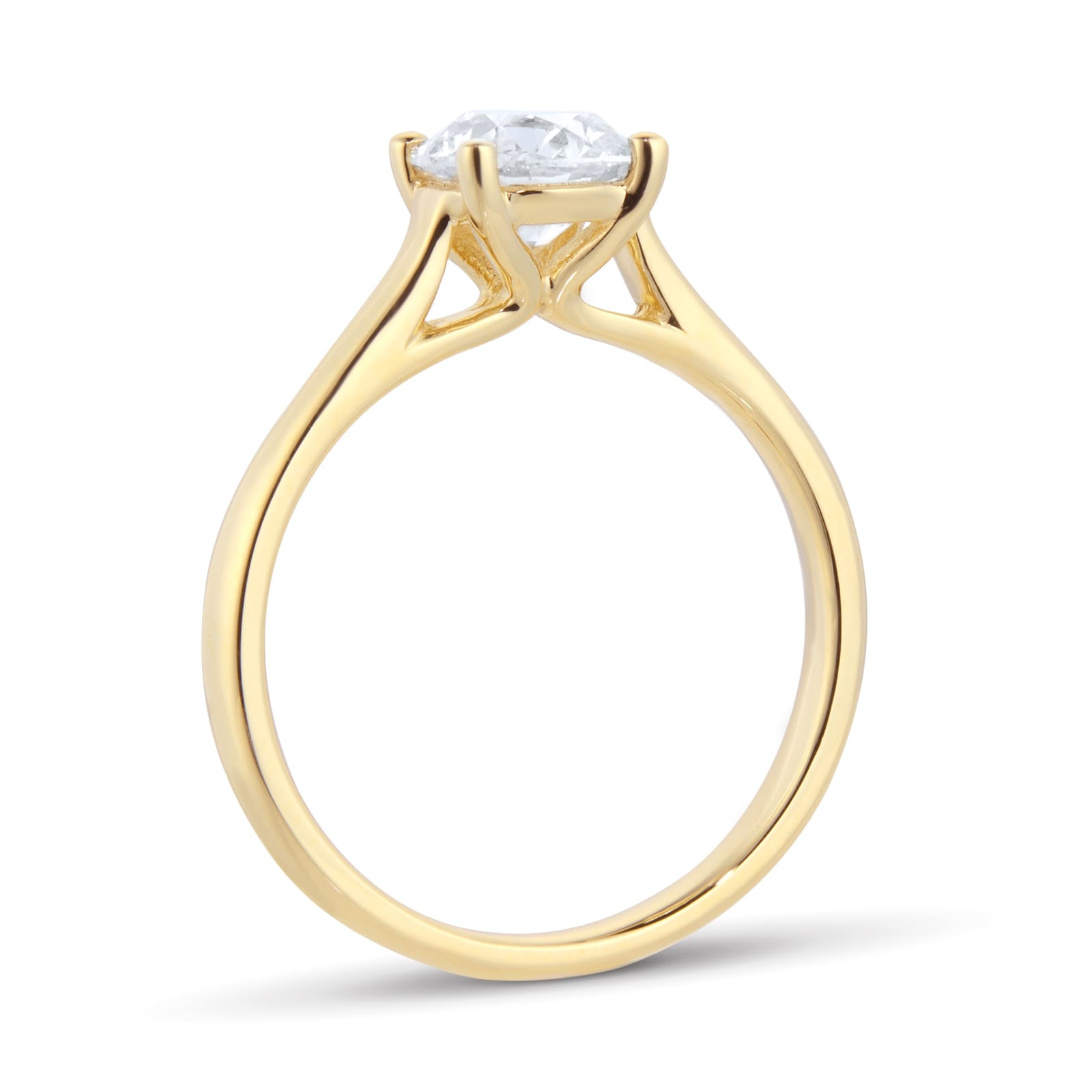 Goldsmiths 9ct Yellow Gold 1ct Diamond Solitaire Engagement Ring ...