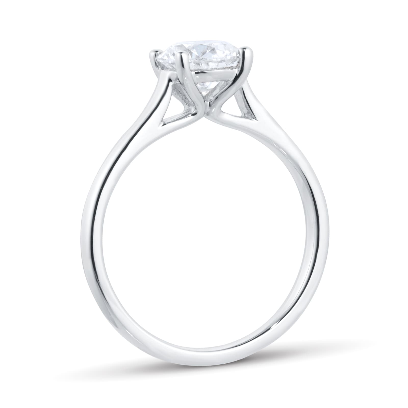 Goldsmiths 9ct White Gold 1ct Diamond Solitaire Engagement Ring - Ring ...