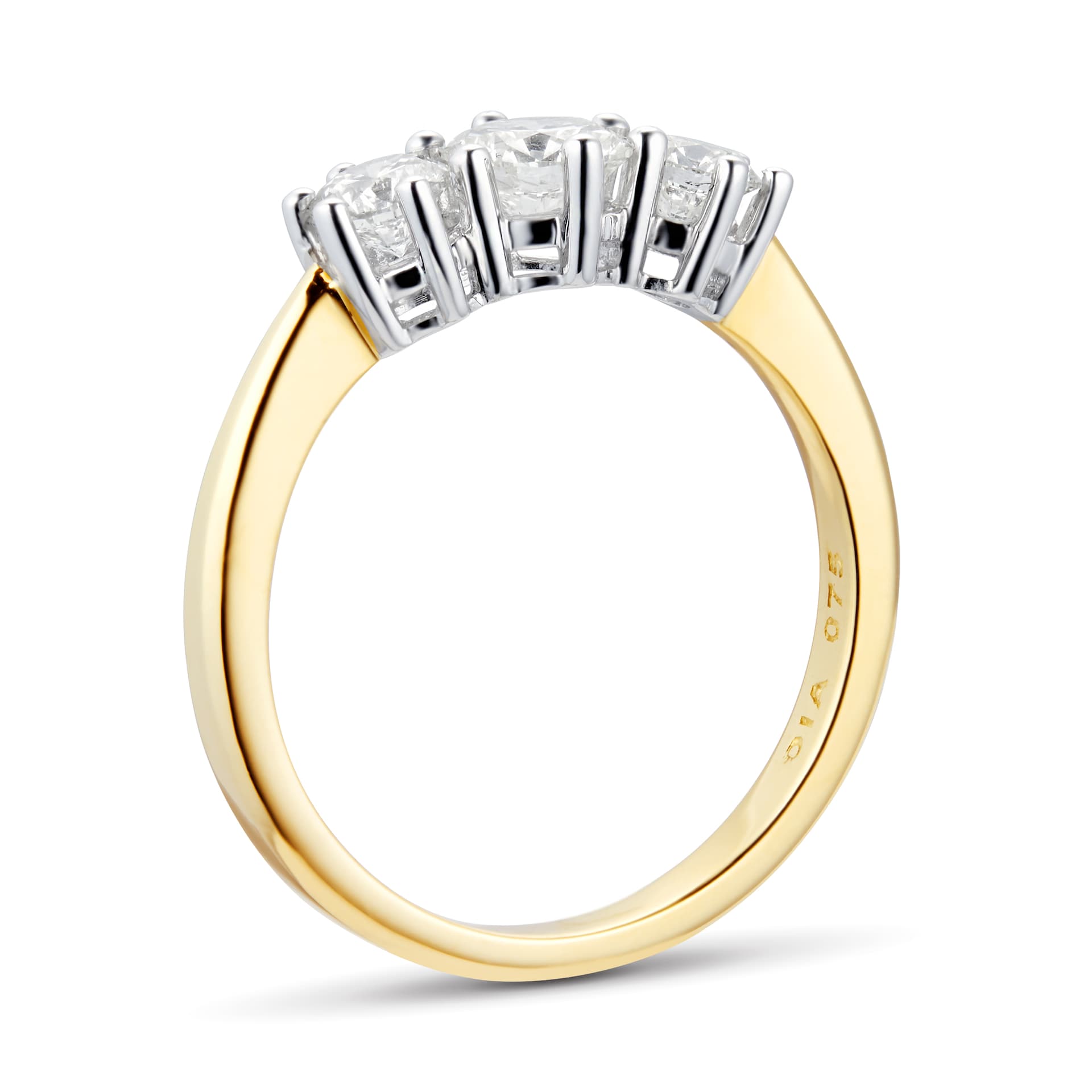 Three Stone Engagement Rings, 3 Stone Diamond Rings, Trilogy Rings UK ...