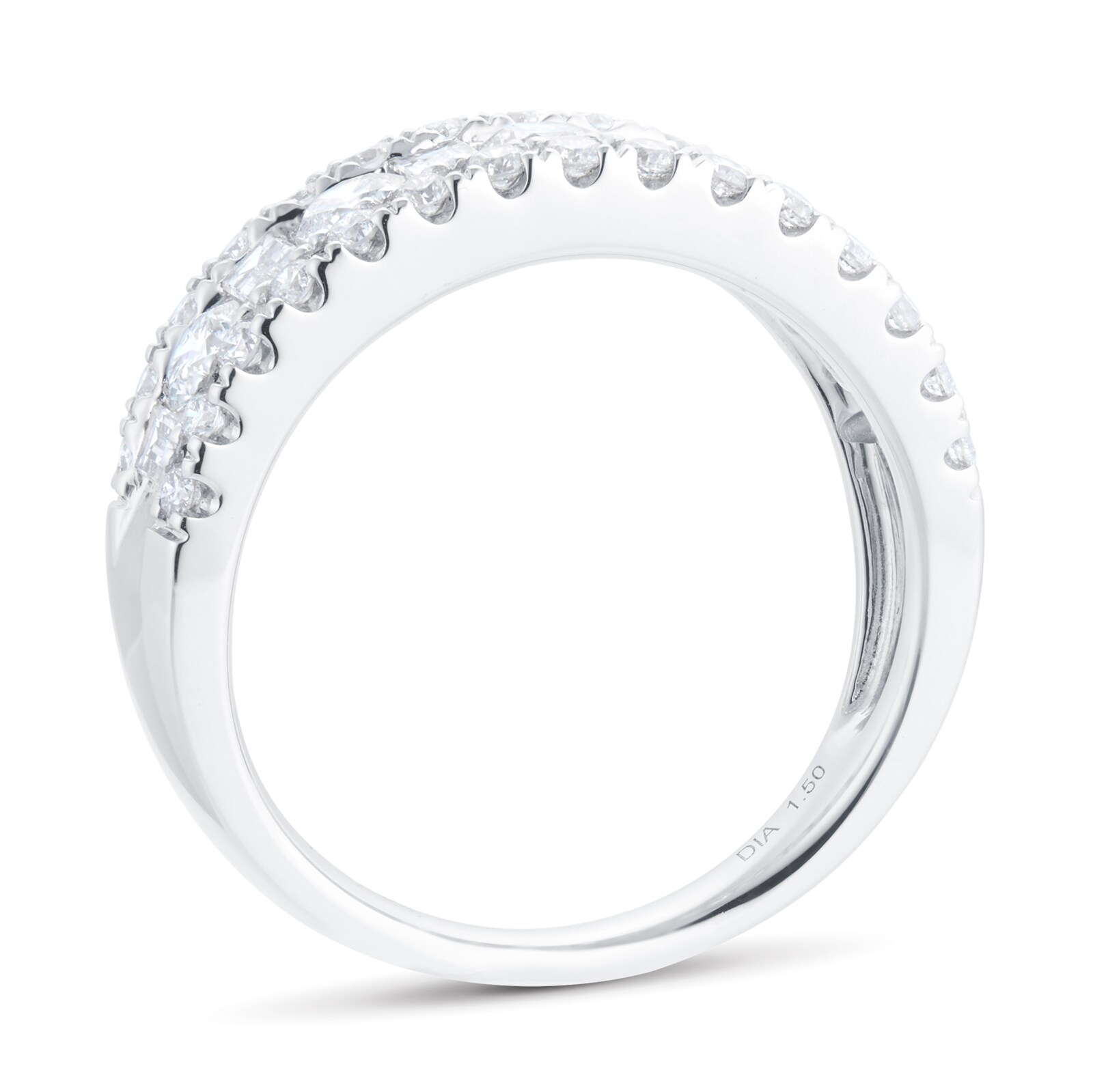 Mappin And Webb 18ct White Gold 1 00cttw Mixed Cut Diamond Dress Ring
