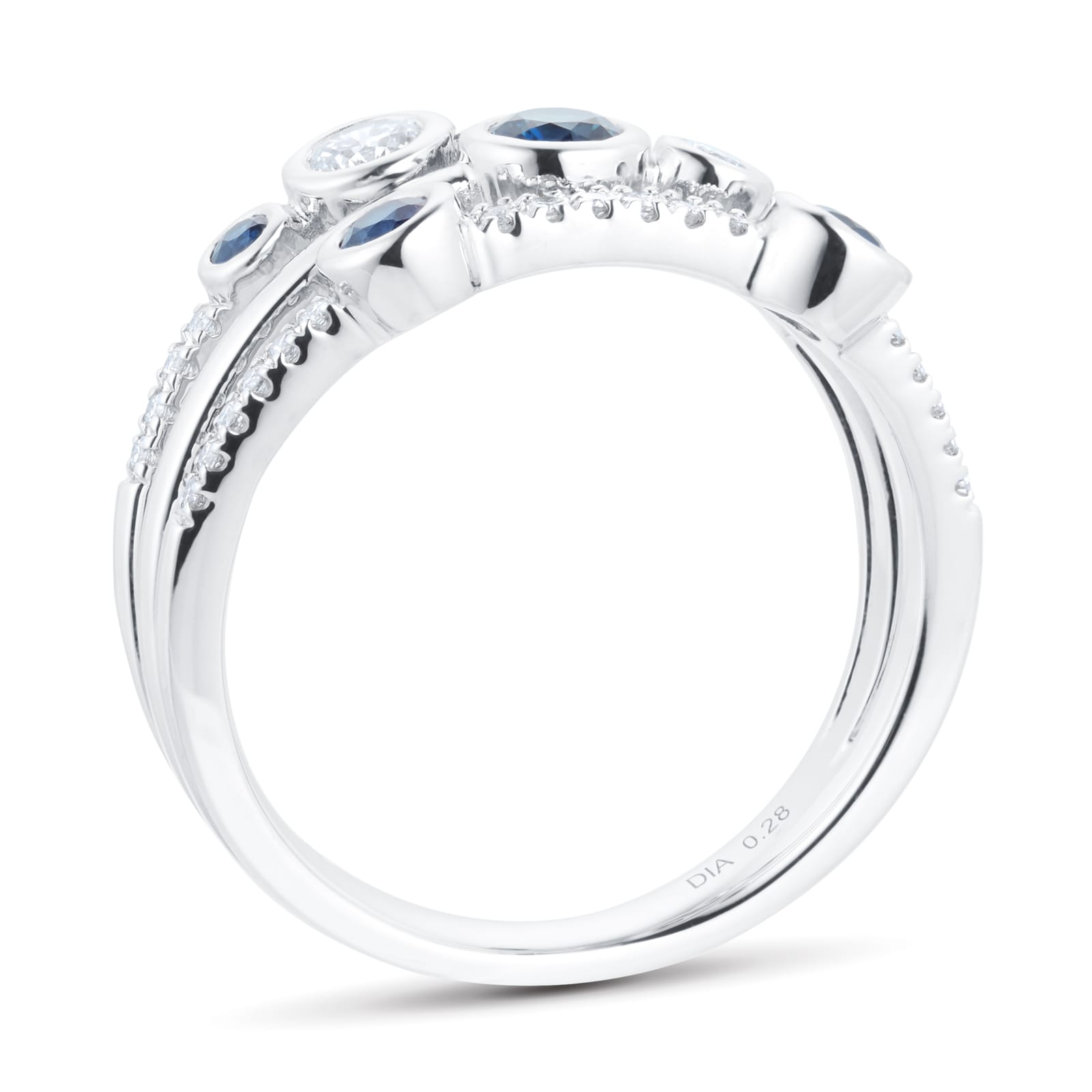 Mappin & Webb Gossamer Platinum Sapphire & Diamond Ring - Ring Size G ...