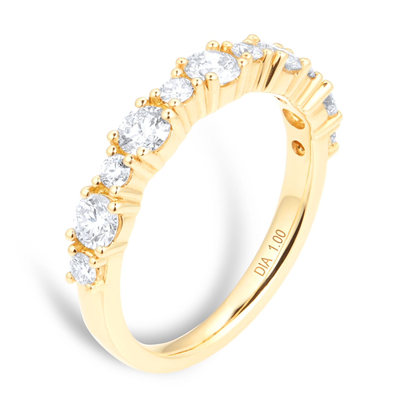 Goldsmiths 18ct Yellow Gold Diamond Eternity Ring RA4138DH18KY | Goldsmiths