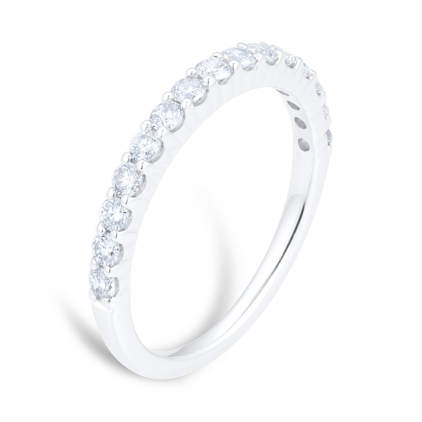 Goldsmiths 18ct White Gold 0.50cttw Claw Set Eternity Ring JEU5103 | Goldsmiths