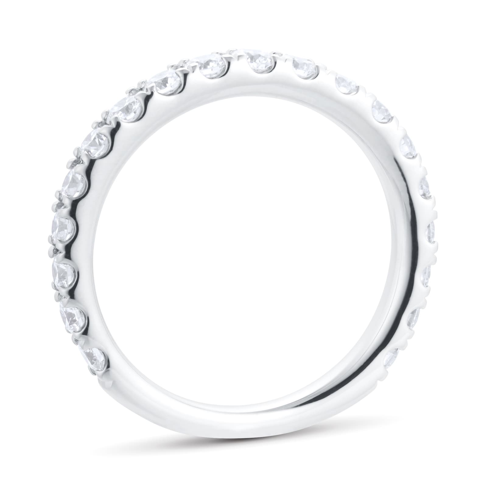 Goldsmiths Platinum 1.00ct Diamond Claw Set Eternity Ring JEU5257 ...
