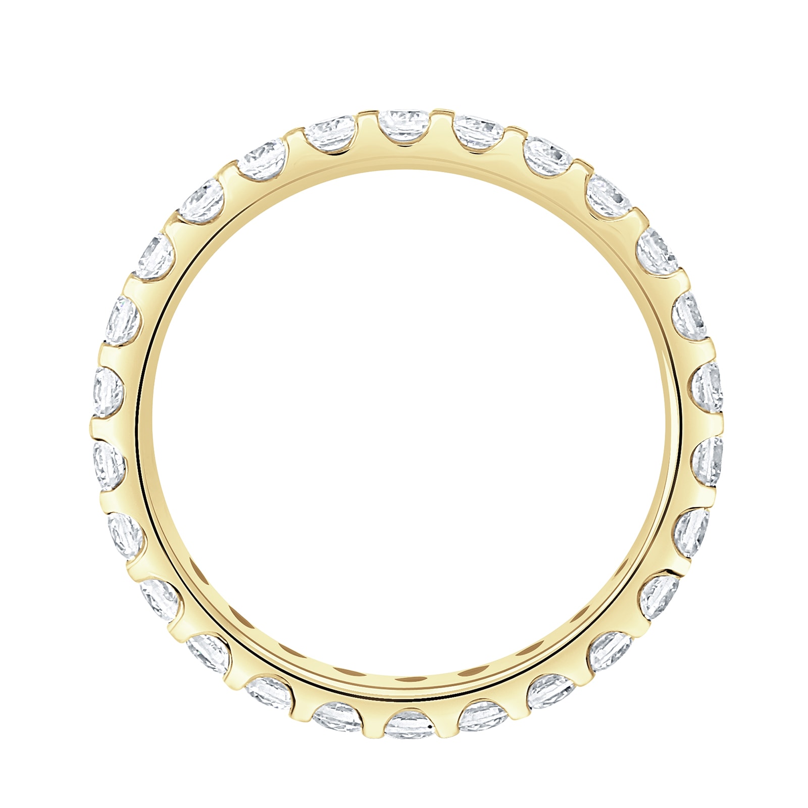 Goldsmiths 18ct Yellow Gold 1.00cttw Brilliant Cut Claw Set Diamond Full Eternity Ring - Ring ...
