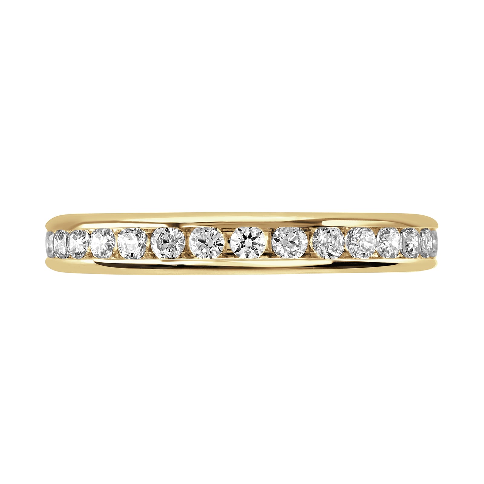 Goldsmiths 9ct Yellow Gold 0.50cttw Brilliant Cut Channel Set Diamond ...