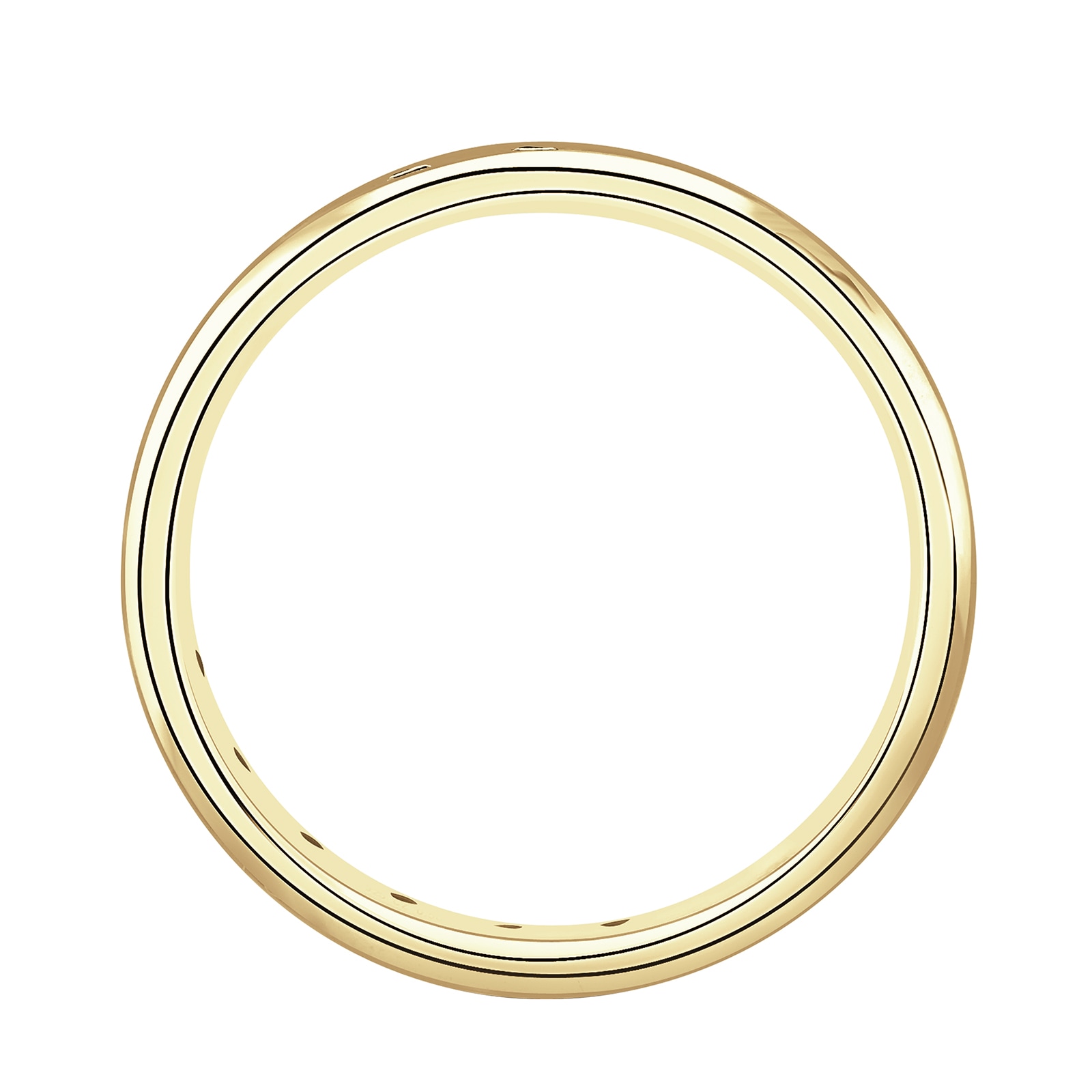 Goldsmiths 9ct Yellow Gold 1.00cttw Channel Set Dot Dash Diamond Full ...