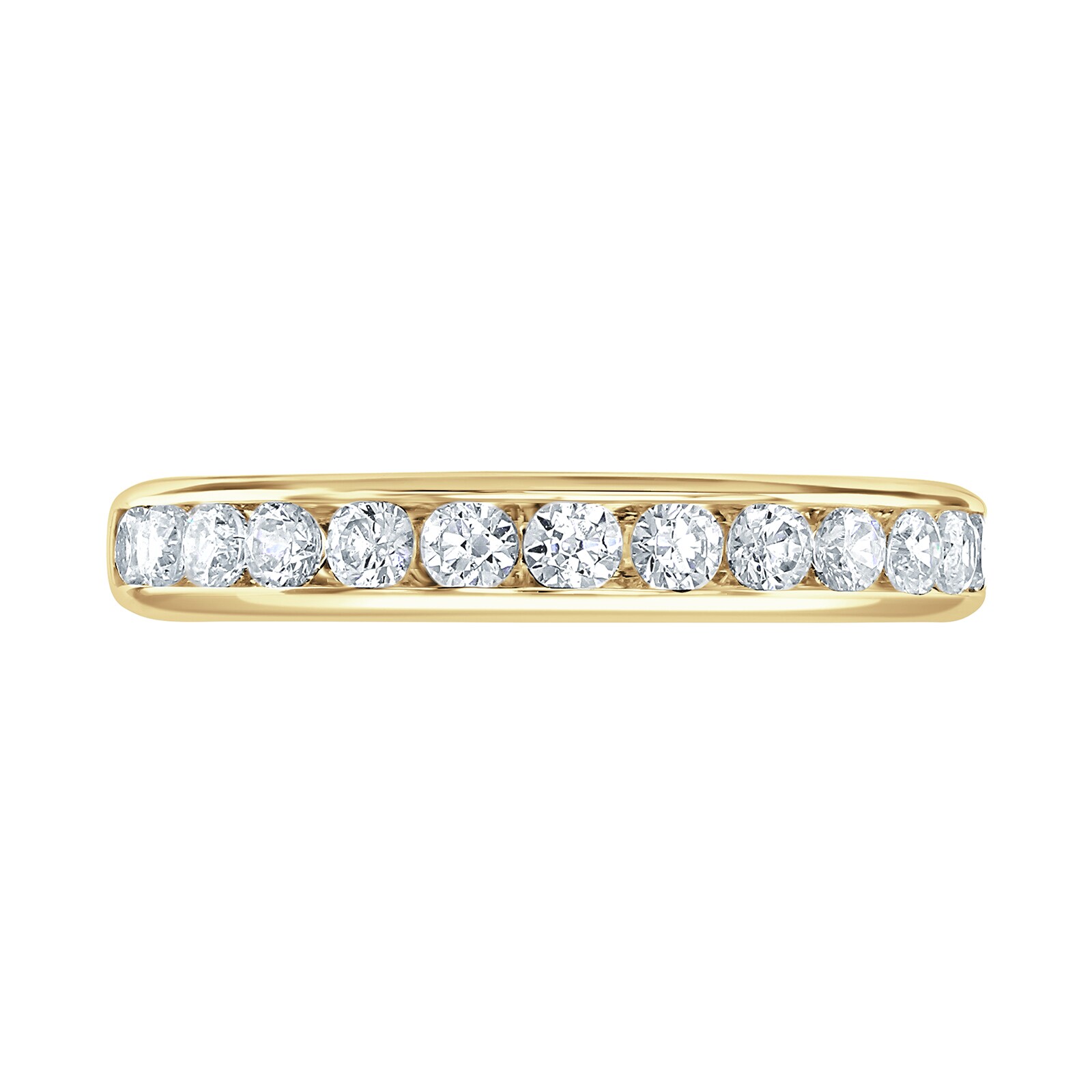 Goldsmiths 9ct Yellow Gold 0.50cttw Brilliant Cut Channel Set Diamond ...