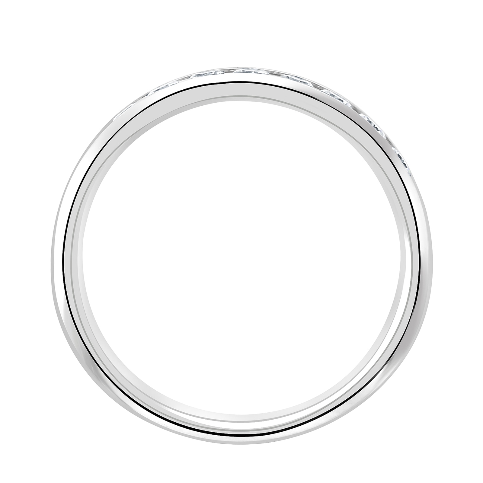 Goldsmiths Platinum 0.50cttw Brilliant Cut Channel Set Diamond Half ...