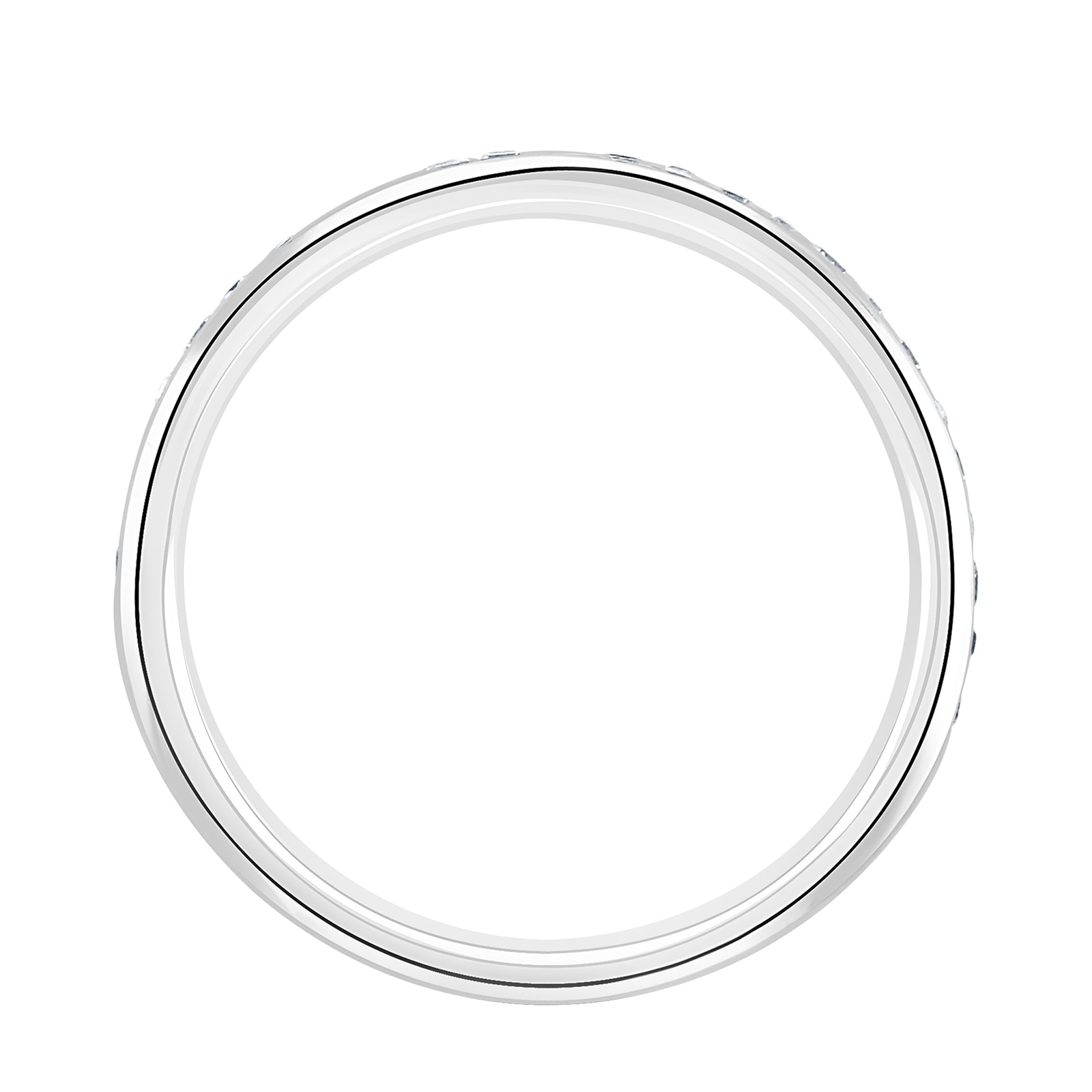 Goldsmiths Platinum 0.25cttw Channel Set Dot Dash Diamond Half Eternity ...