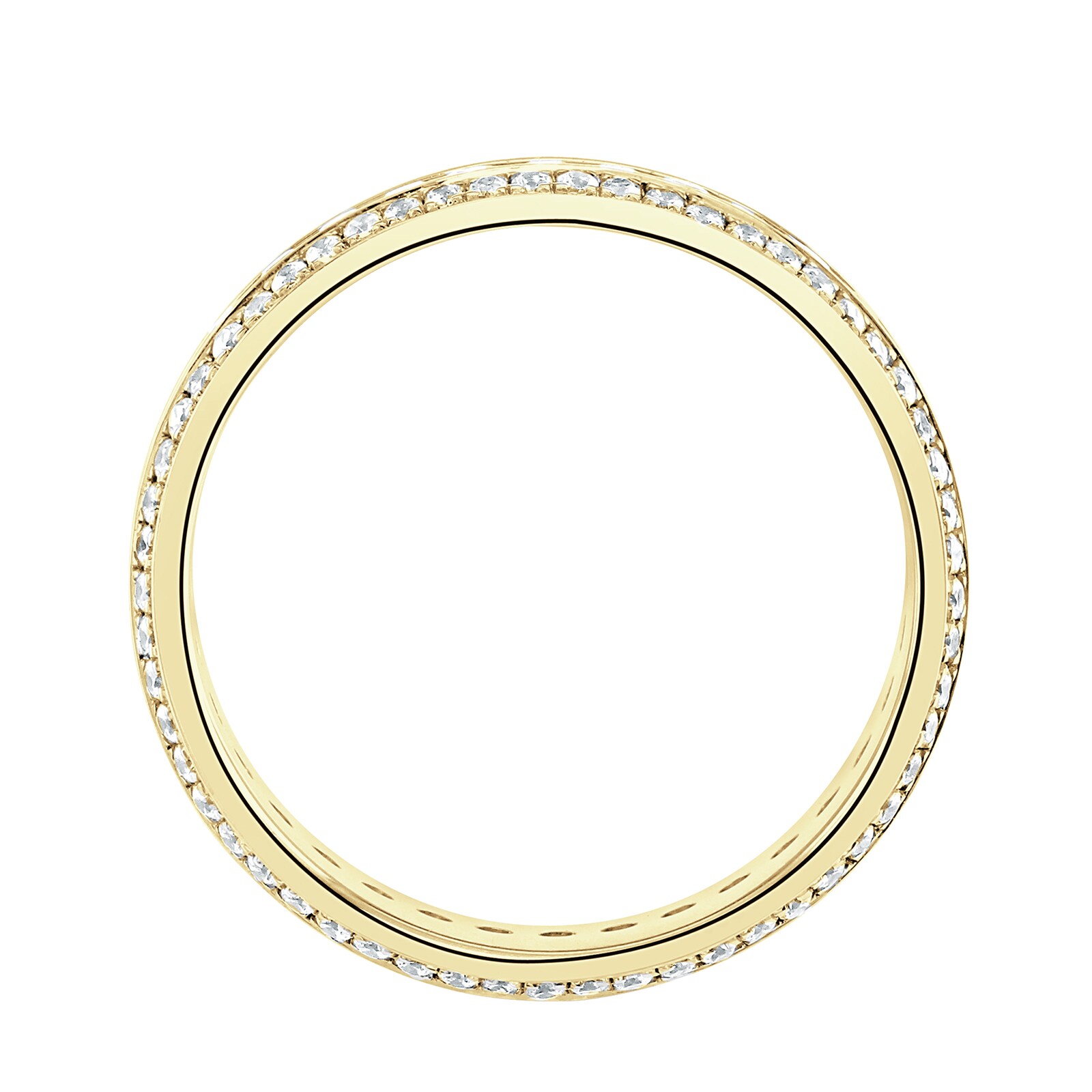 Goldsmiths 18ct Yellow Gold 1.00cttw Triple Row Channel Set Diamond ...