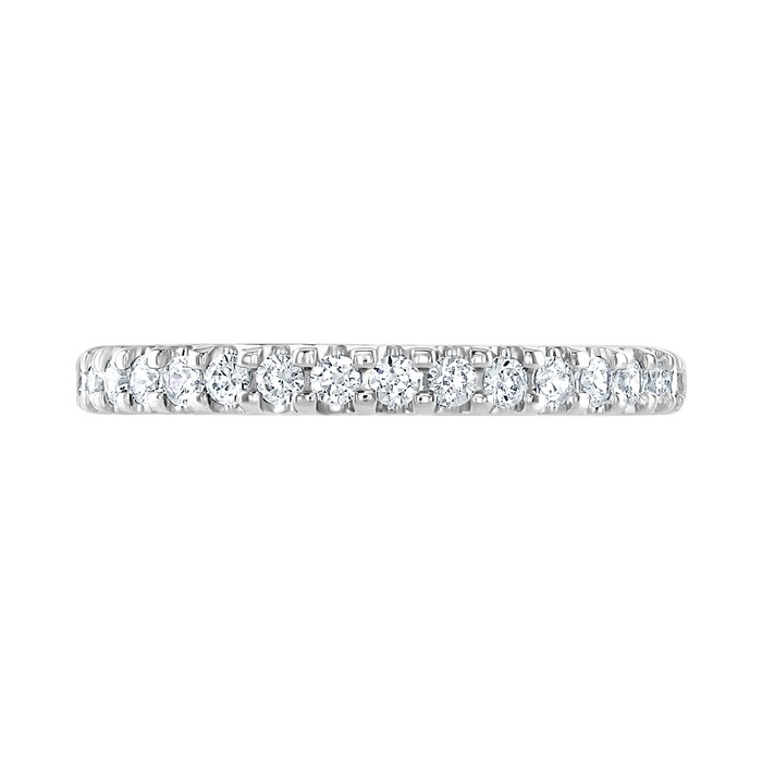 Goldsmiths 18ct White Gold 0.30 Carat Round Brilliant Cut Claw Set Half Eternity Ring - Ring ...