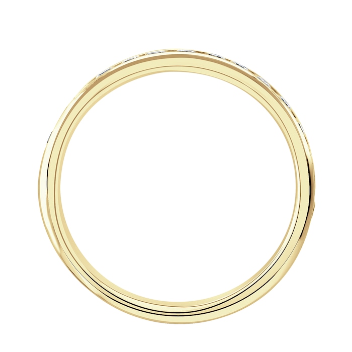 Goldsmiths 9ct Yellow Gold 0.30 Carat Round Brilliant Cut Channel Set ...
