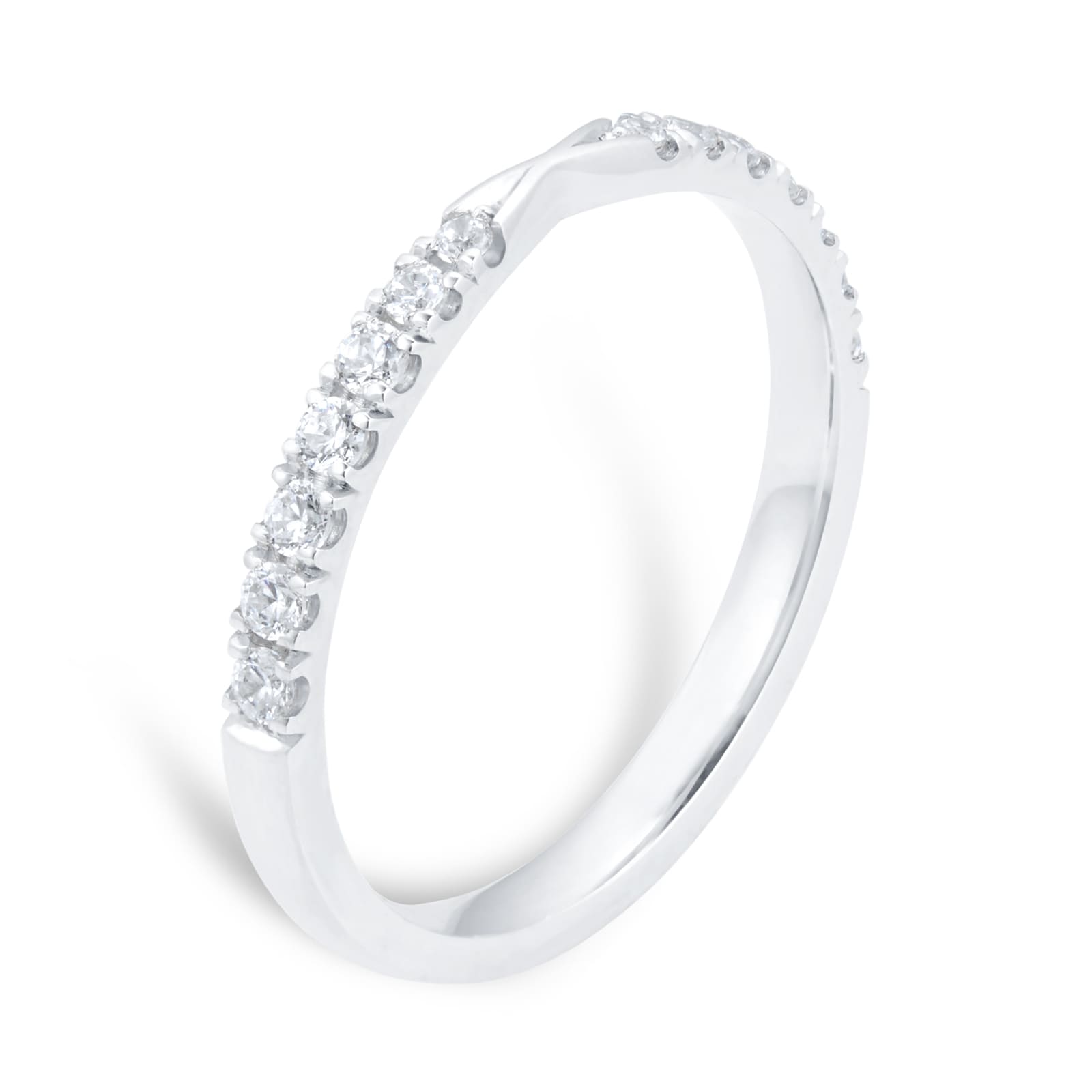 Goldsmiths Platinum 0.30cttw Diamond Shaped Wedding Ring STF41 ...