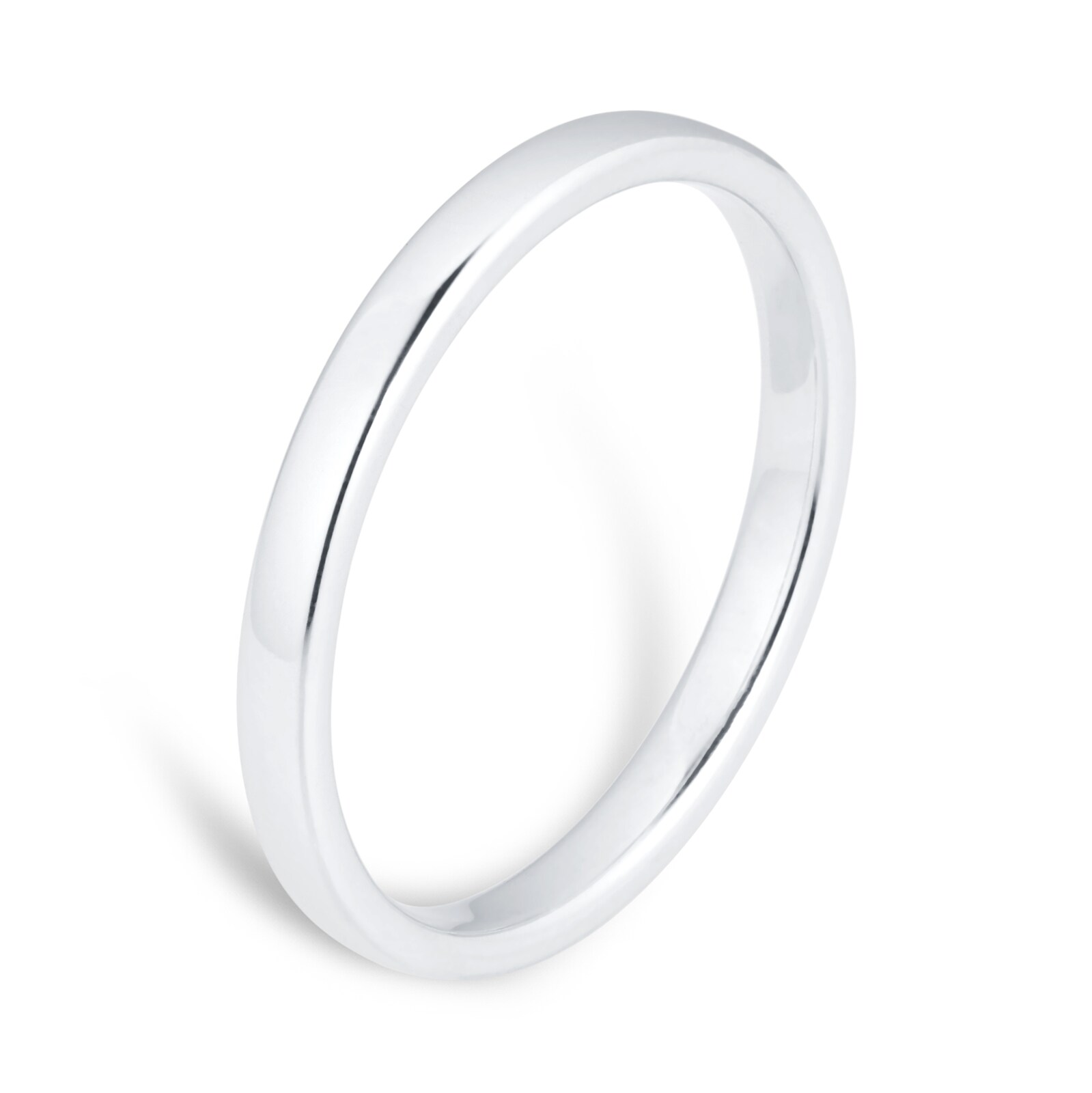 Goldsmiths 2mm Slight Court Standard Wedding Ring In 18 Carat White ...