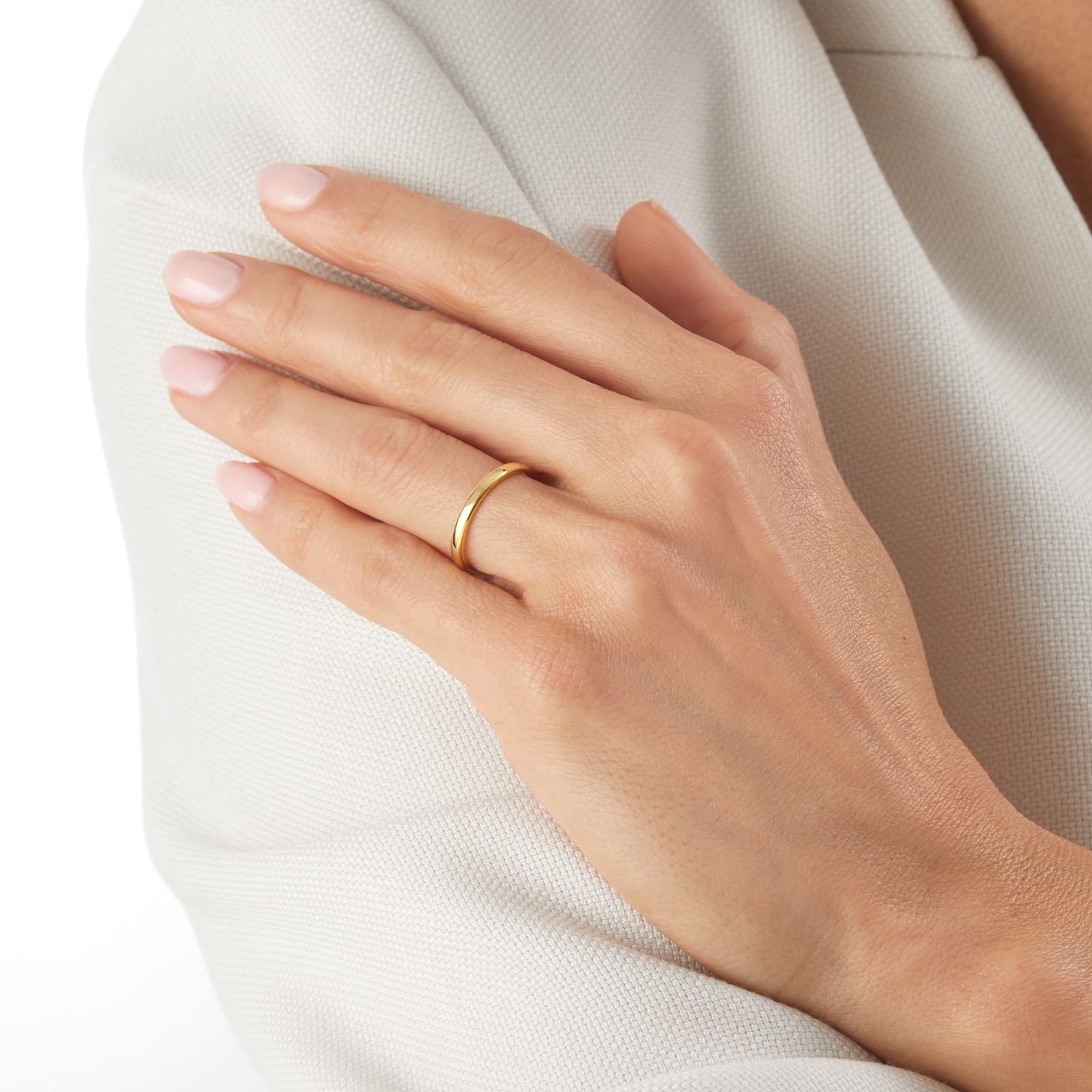 Goldsmiths 2mm Slight Court Standard Wedding Ring In 18 Carat Yellow ...