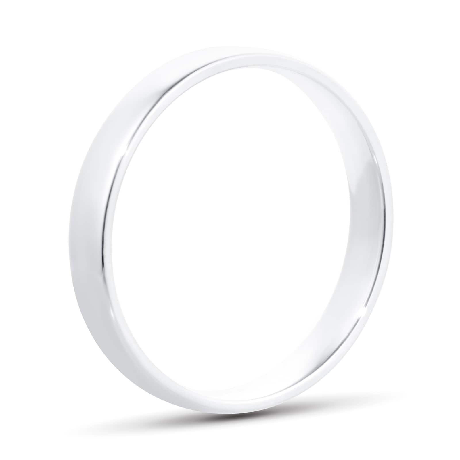 Goldsmiths 4mm Slight Court Standard Wedding Ring In Platinum - Ring ...