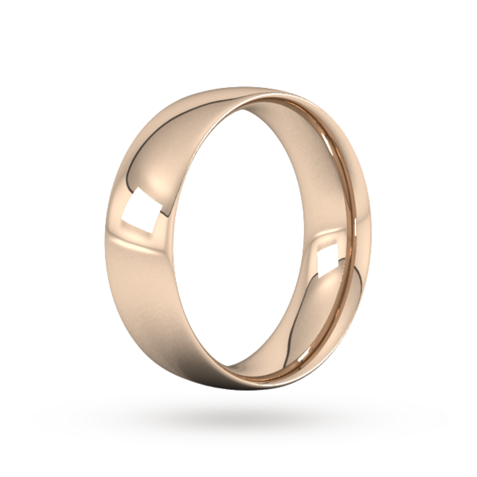 Goldsmiths 7mm Traditional Court Heavy Wedding Ring In 9 Carat Rose ...