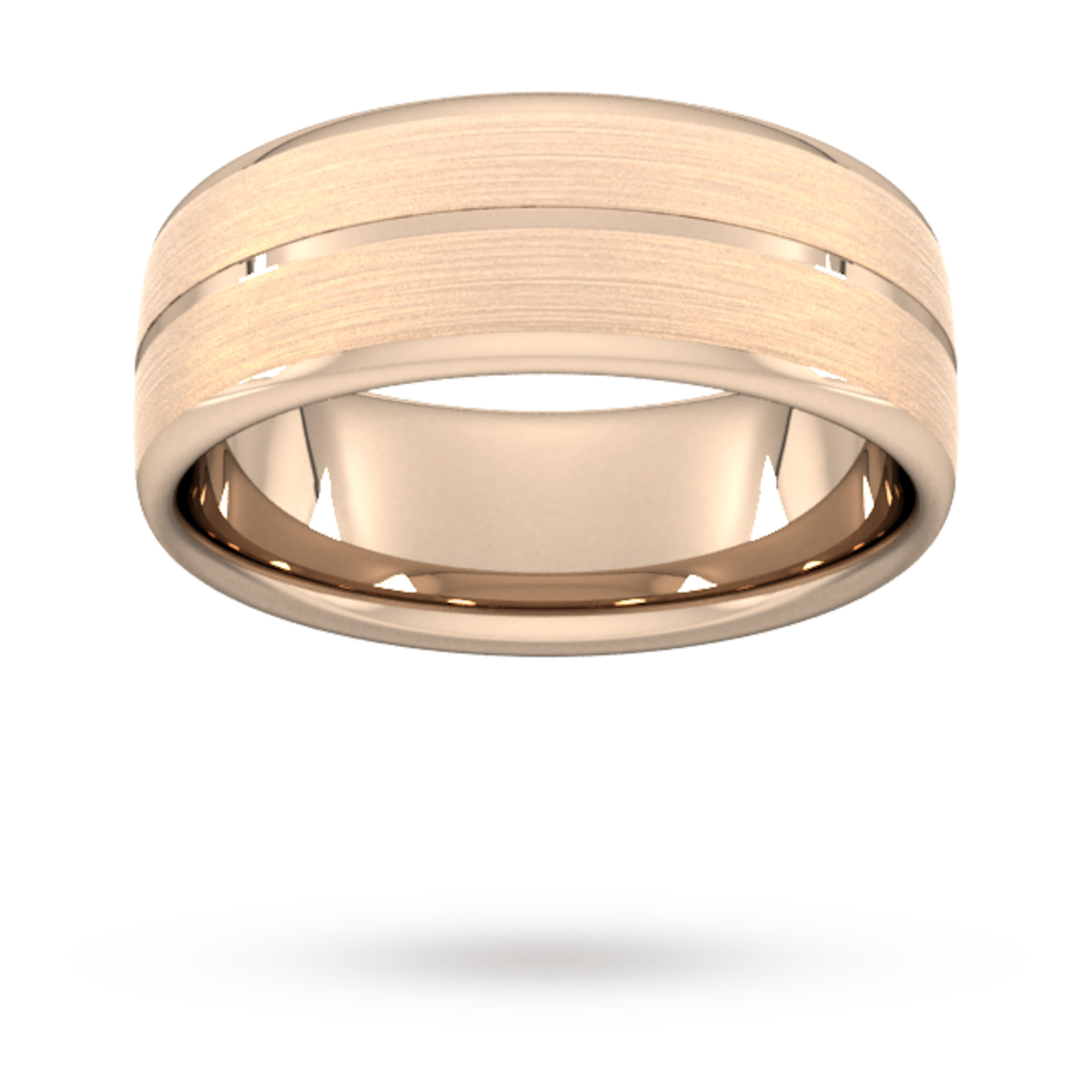 Goldsmiths 8mm Traditional Court Standard Centre Groove With Chamfered ...