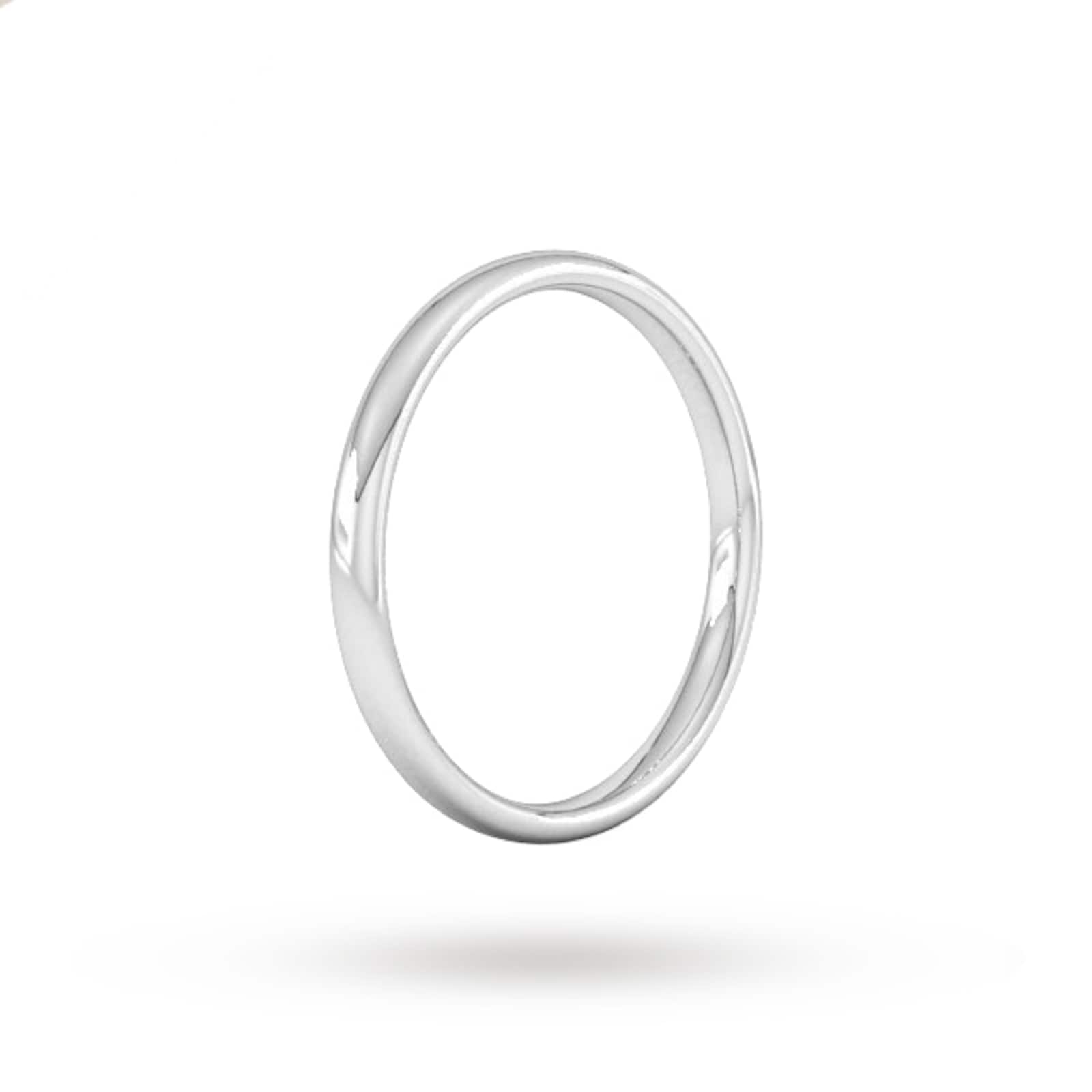 Goldsmiths 2mm Slight Court Standard Wedding Ring In Sterling Silver ...