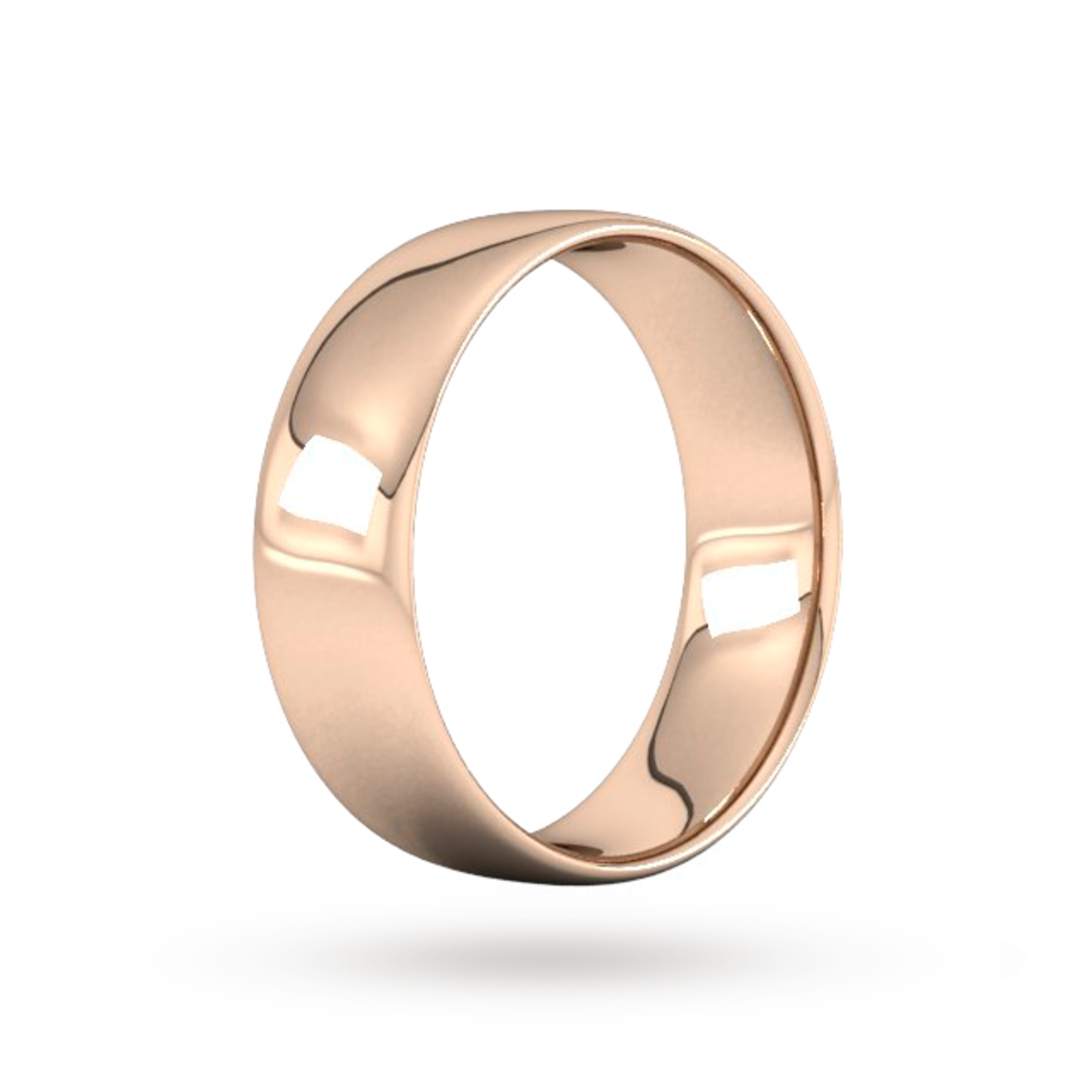 Goldsmiths 7mm Slight Court Standard Wedding Ring In 9 Carat Rose Gold ...