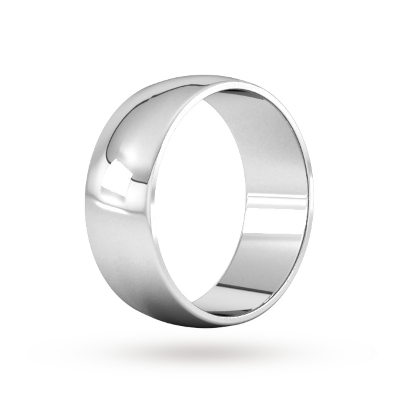 Goldsmiths 8mm D Shape Standard Wedding Ring In Sterling Silver GSDL ...
