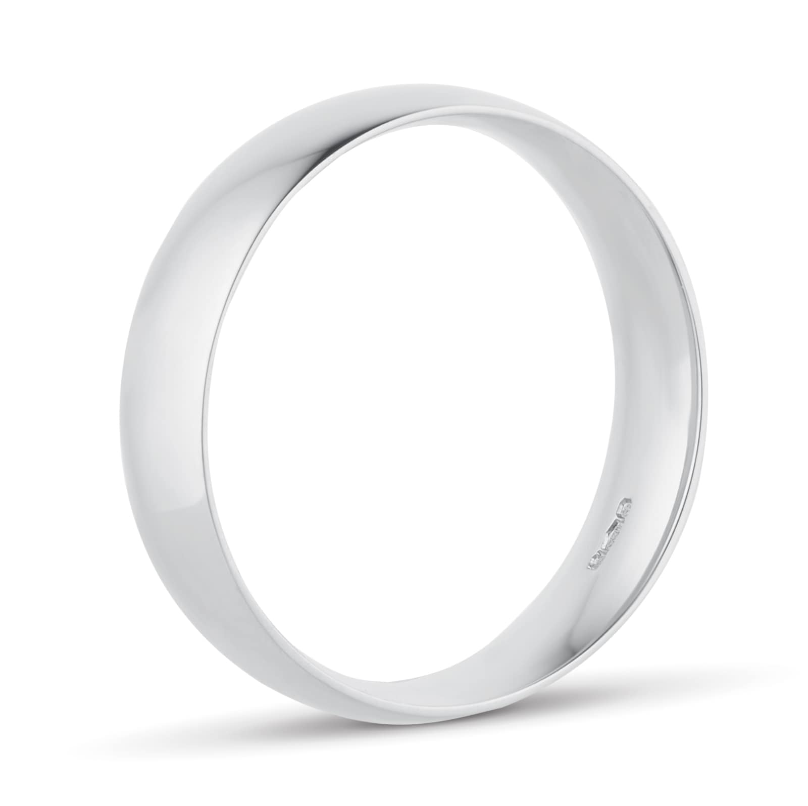 Goldsmiths 5mm Traditional Court Standard Wedding Ring In Platinum GSEL ...