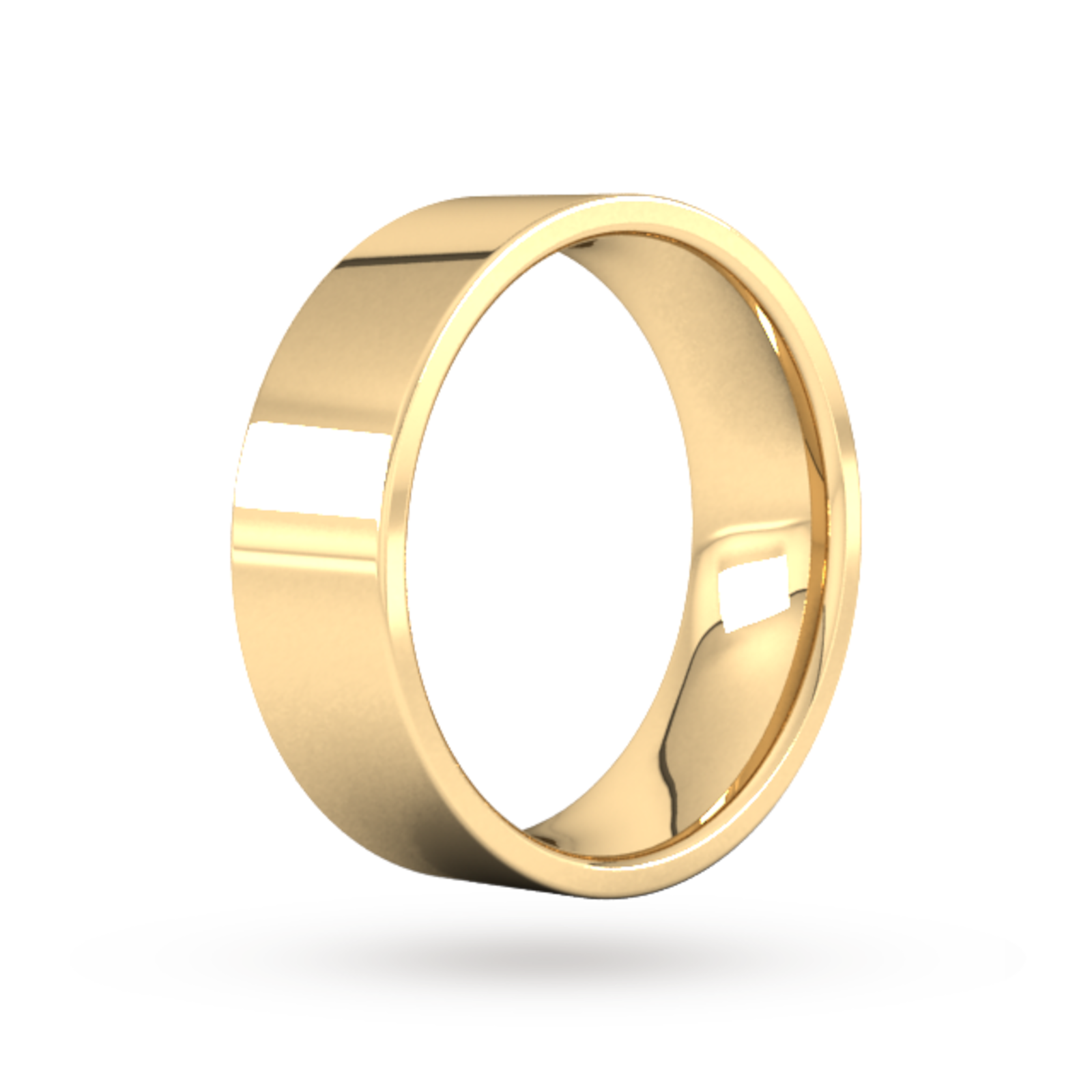 Goldsmiths 7mm Flat Court Heavy Wedding Ring In 9 Carat Yellow Gold ...