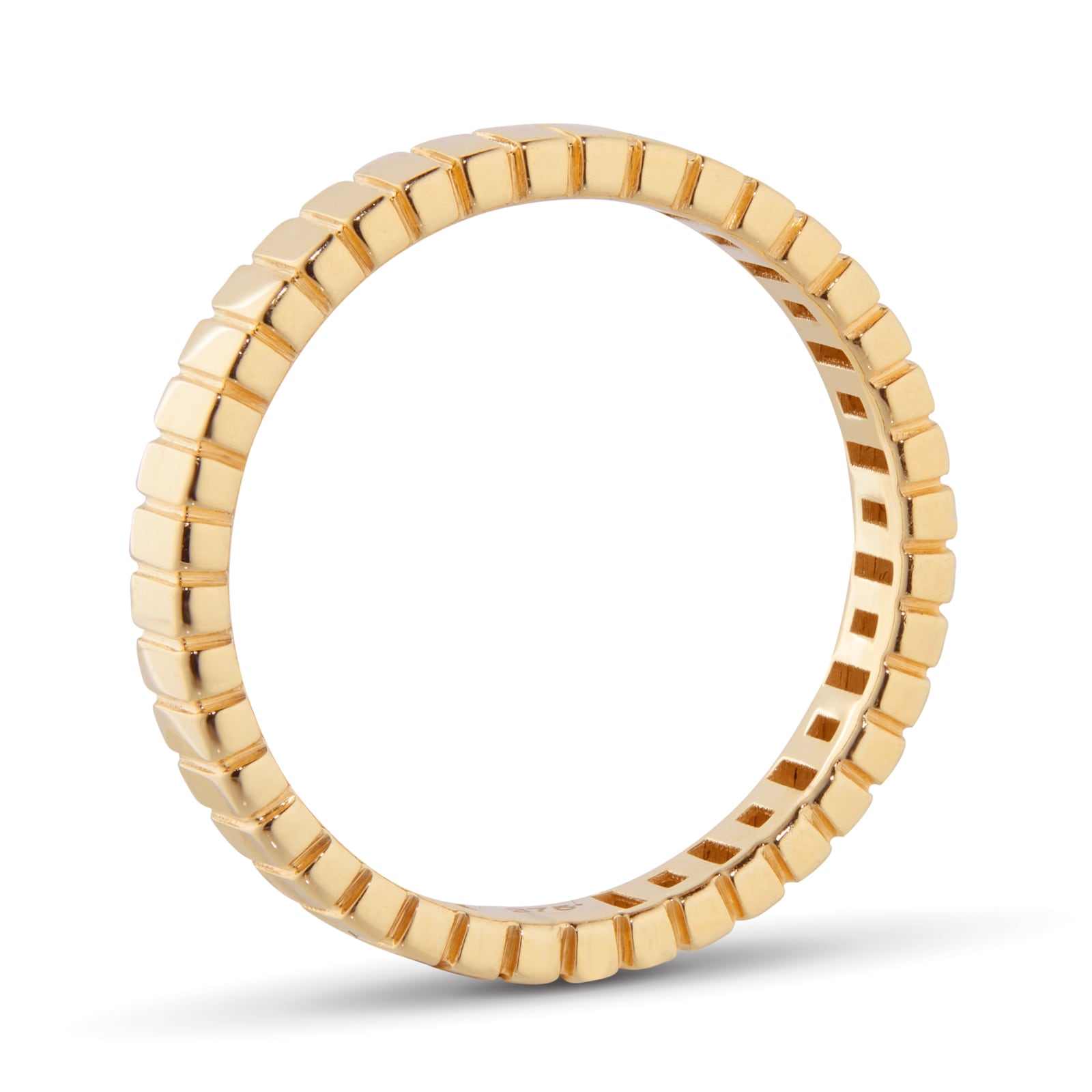 Goldsmiths 9ct Yellow Gold Ridge Thin Band Ring 02.CA1509.56.01 ...