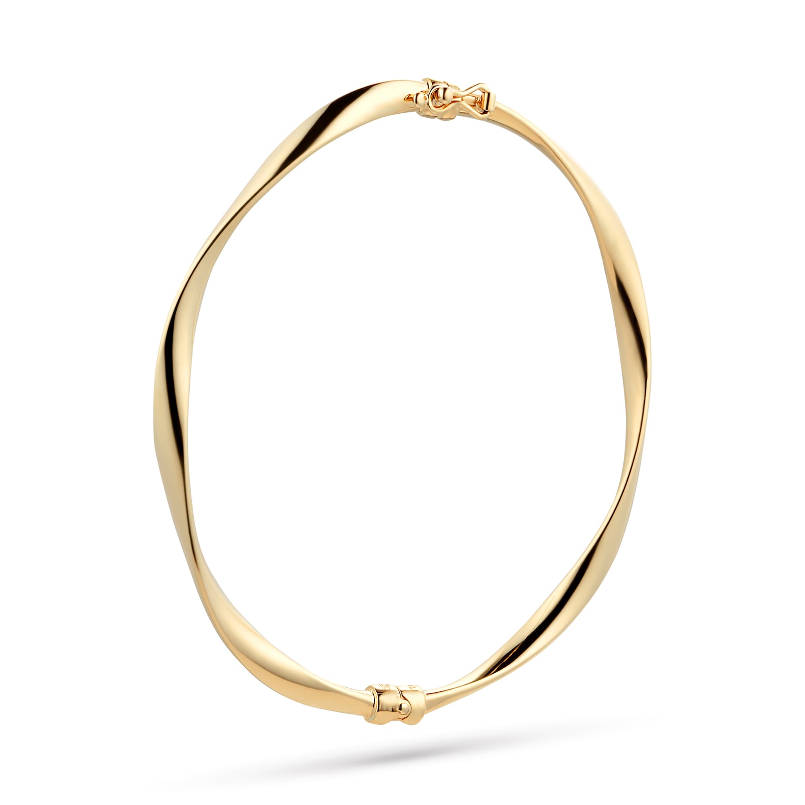 Goldsmiths 9ct Yellow Gold Wave Bangle 9/10 9CTYG | Goldsmiths