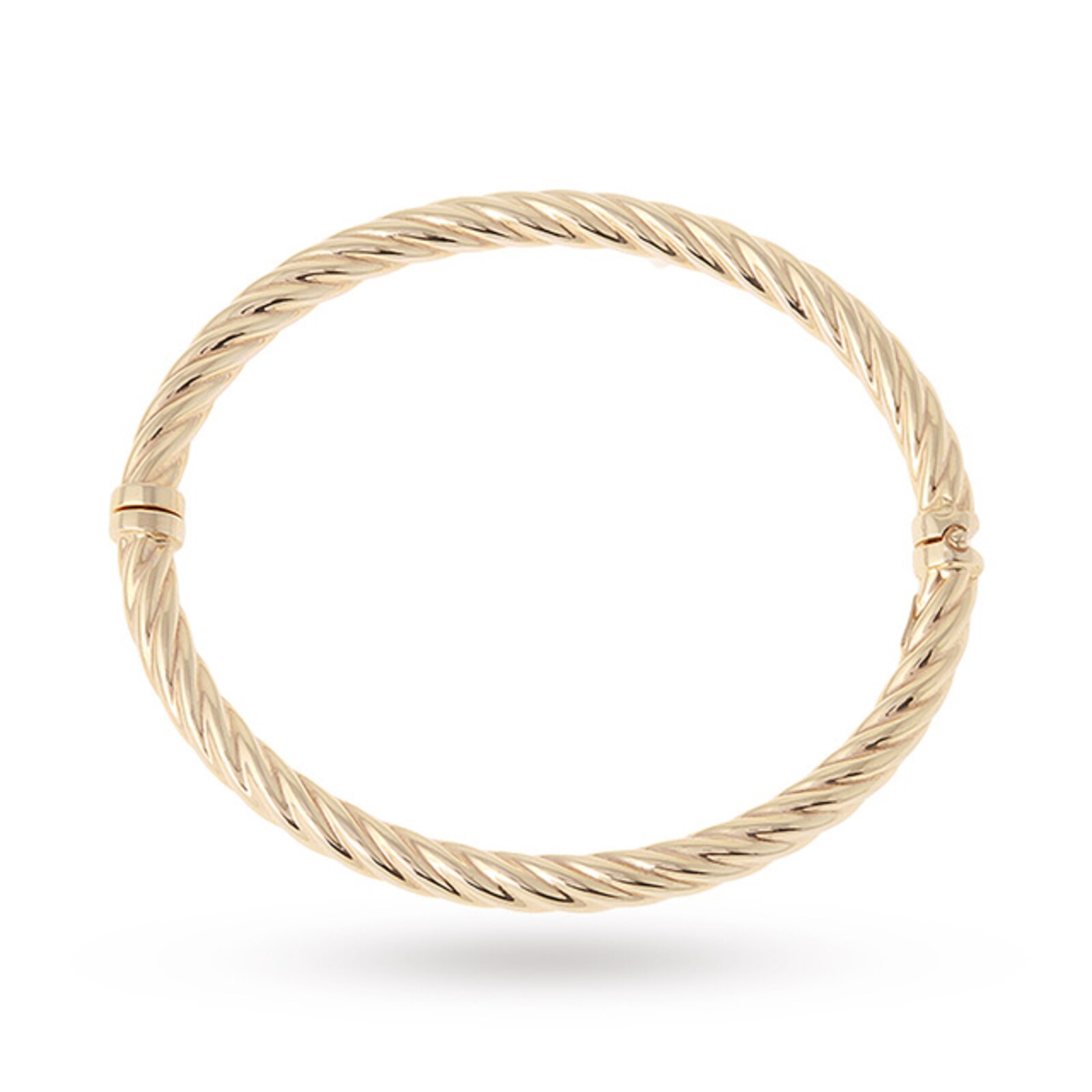 Goldsmiths 9ct Yellow Gold Twist Bangle SC1748 | Goldsmiths