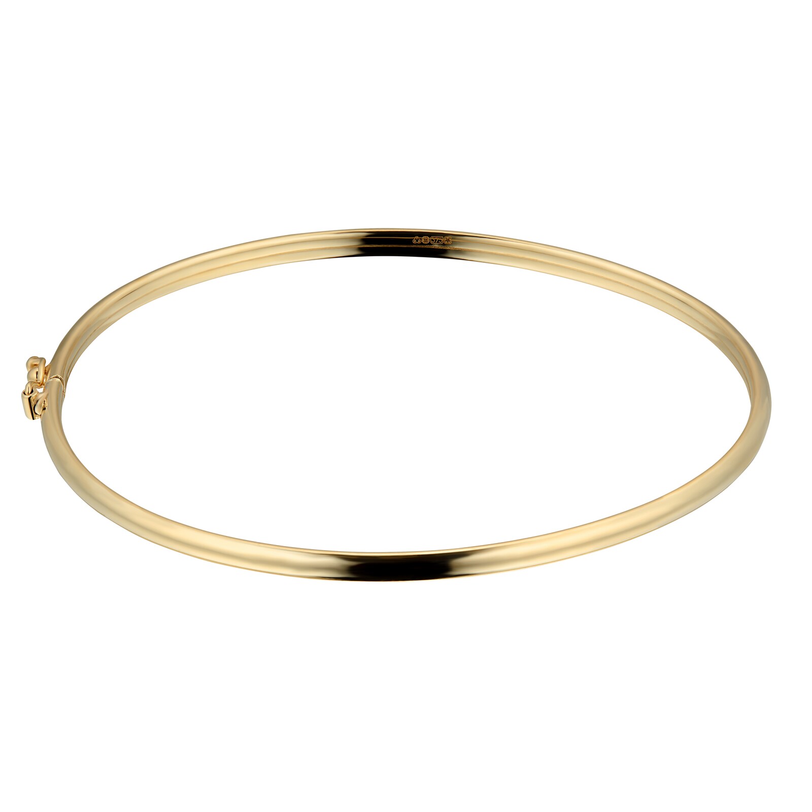 Goldsmiths 9ct Yellow Gold Narrow Tube Bangle 1.31.2511 | Goldsmiths