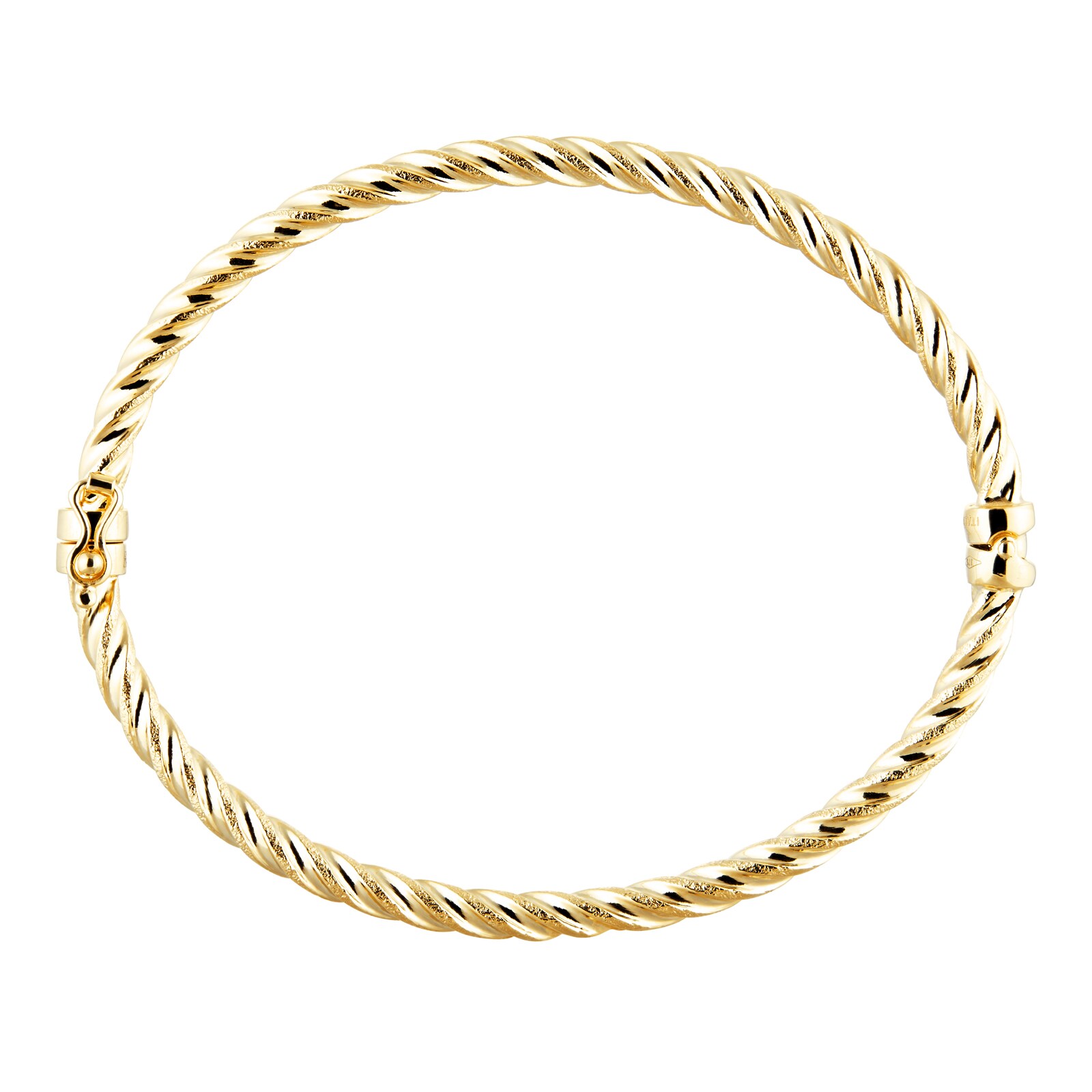 Goldsmiths 9ct Yellow Gold Twisted Bangle RIB1401Y | Goldsmiths