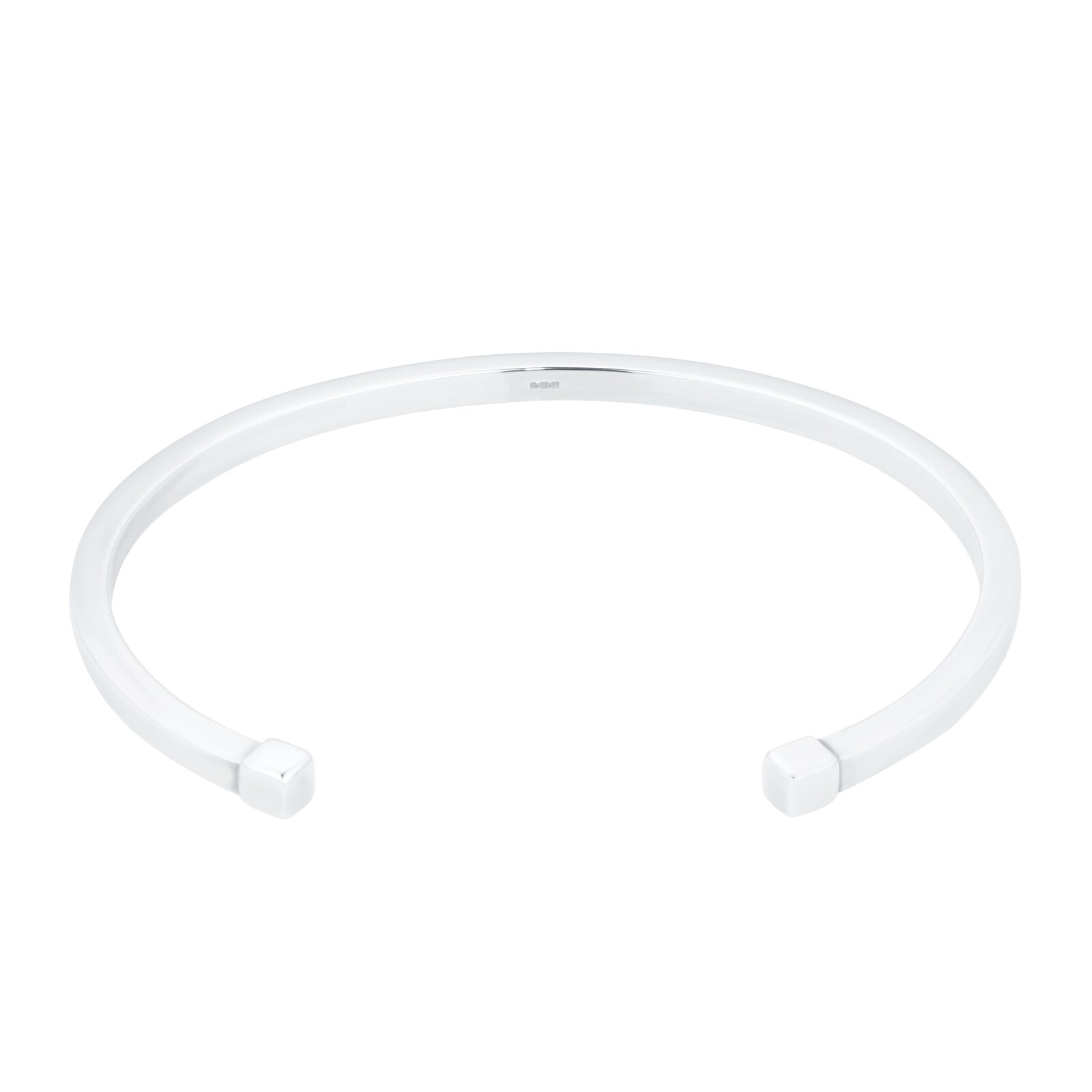 Goldsmiths Silver Torque Bangle STQBSQGS | Goldsmiths