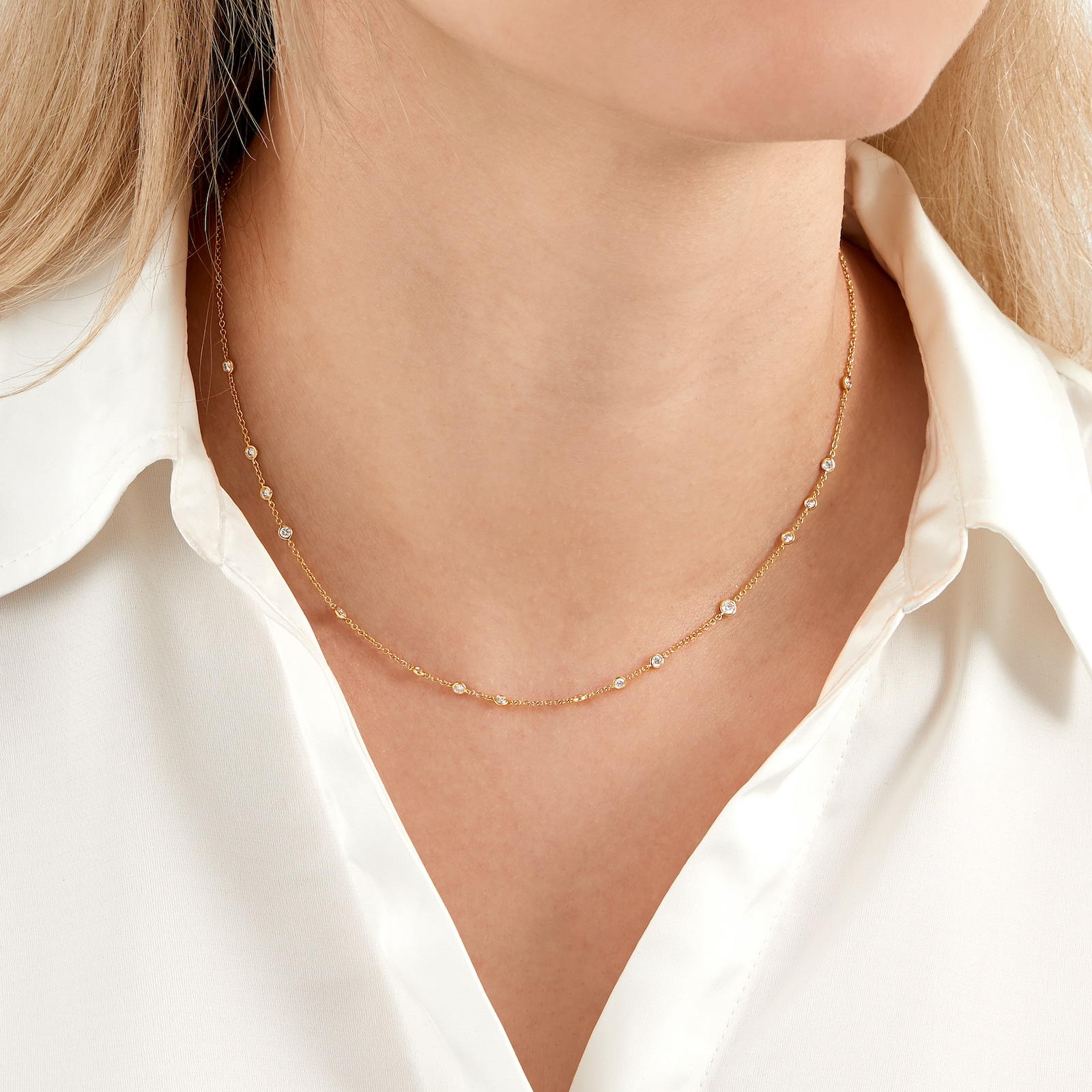 Mayors 18k Yellow Gold 0.72cttw Diamond Necklace FNZY14318008Y72000 ...