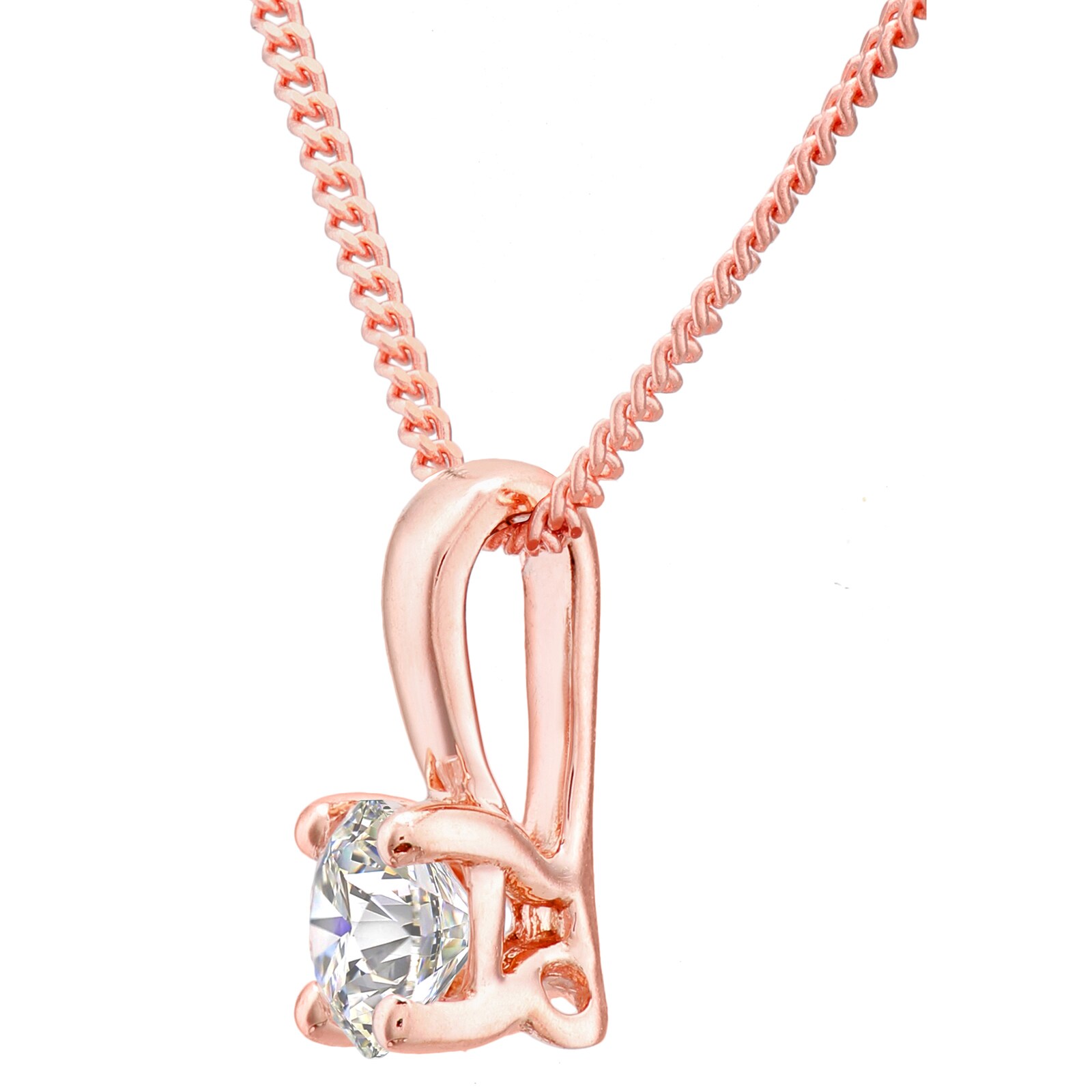 Rose Gold Necklaces for Women, Diamond & Rose Gold Pendants for Sale UK ...