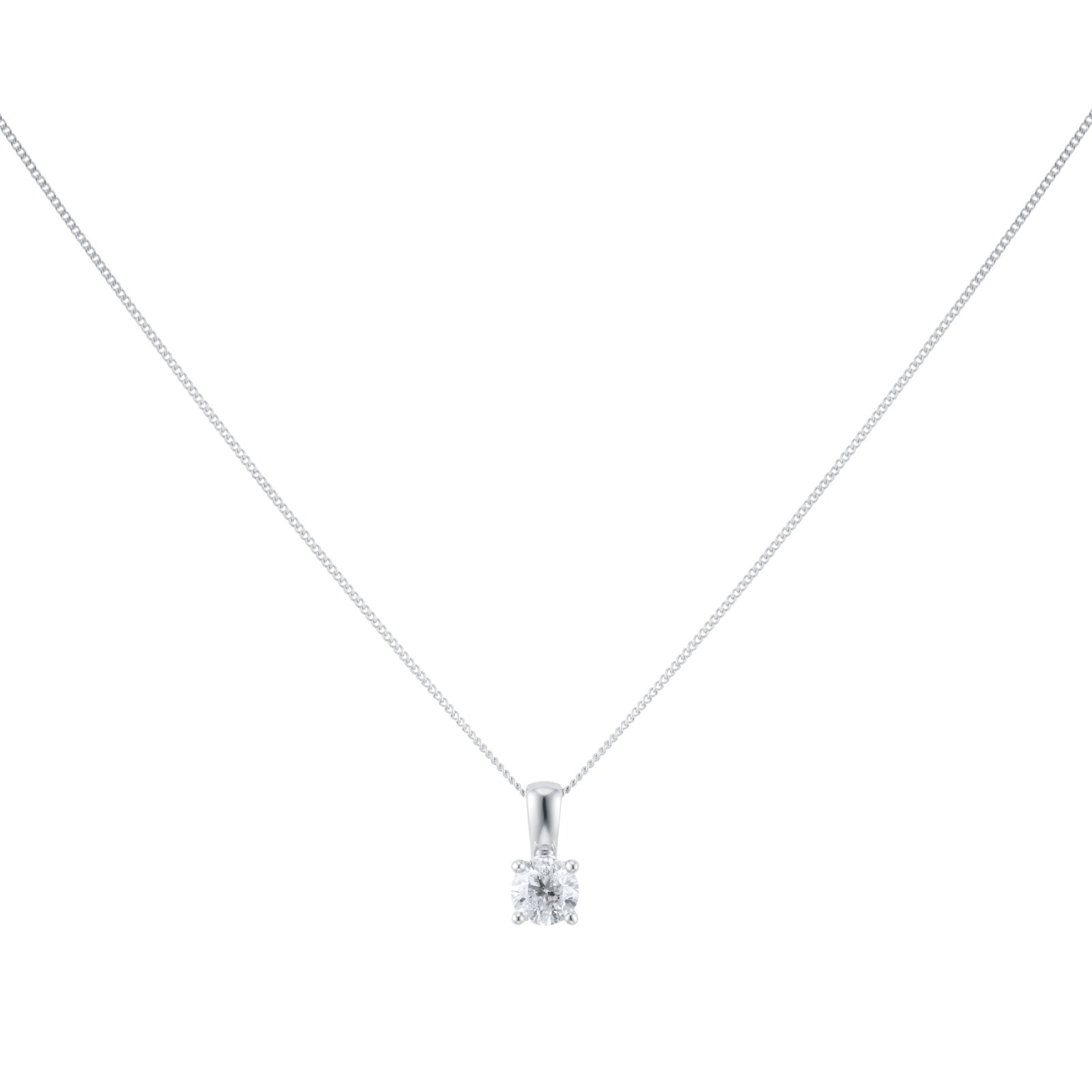 White Gold Necklaces, White Gold Chain Necklaces & Pendants for Women ...