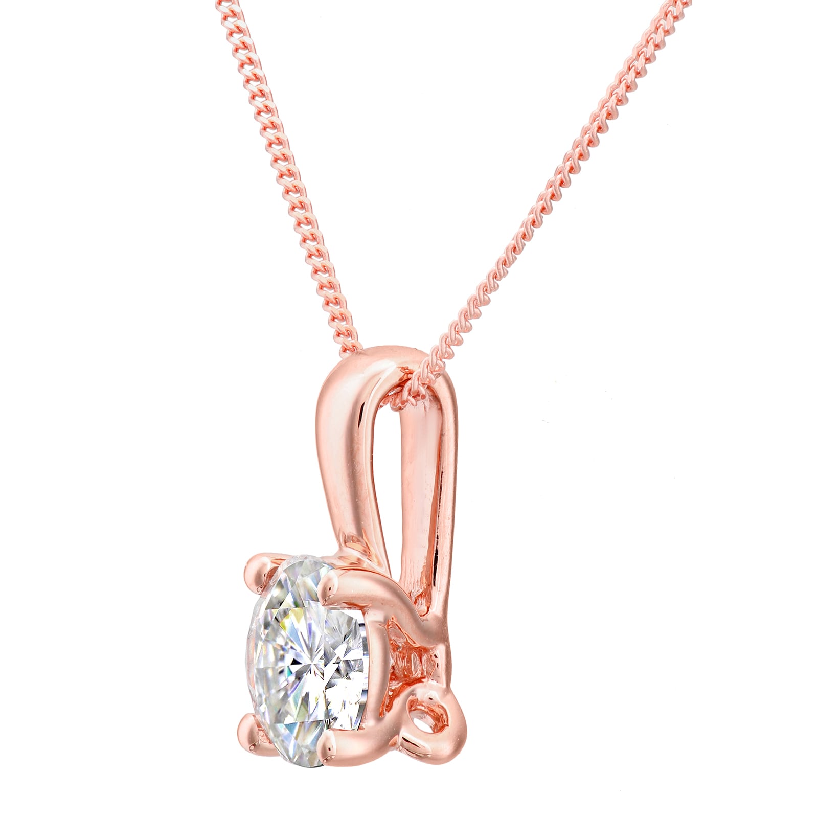Rose Gold Necklaces for Women, Diamond & Rose Gold Pendants for Sale UK ...