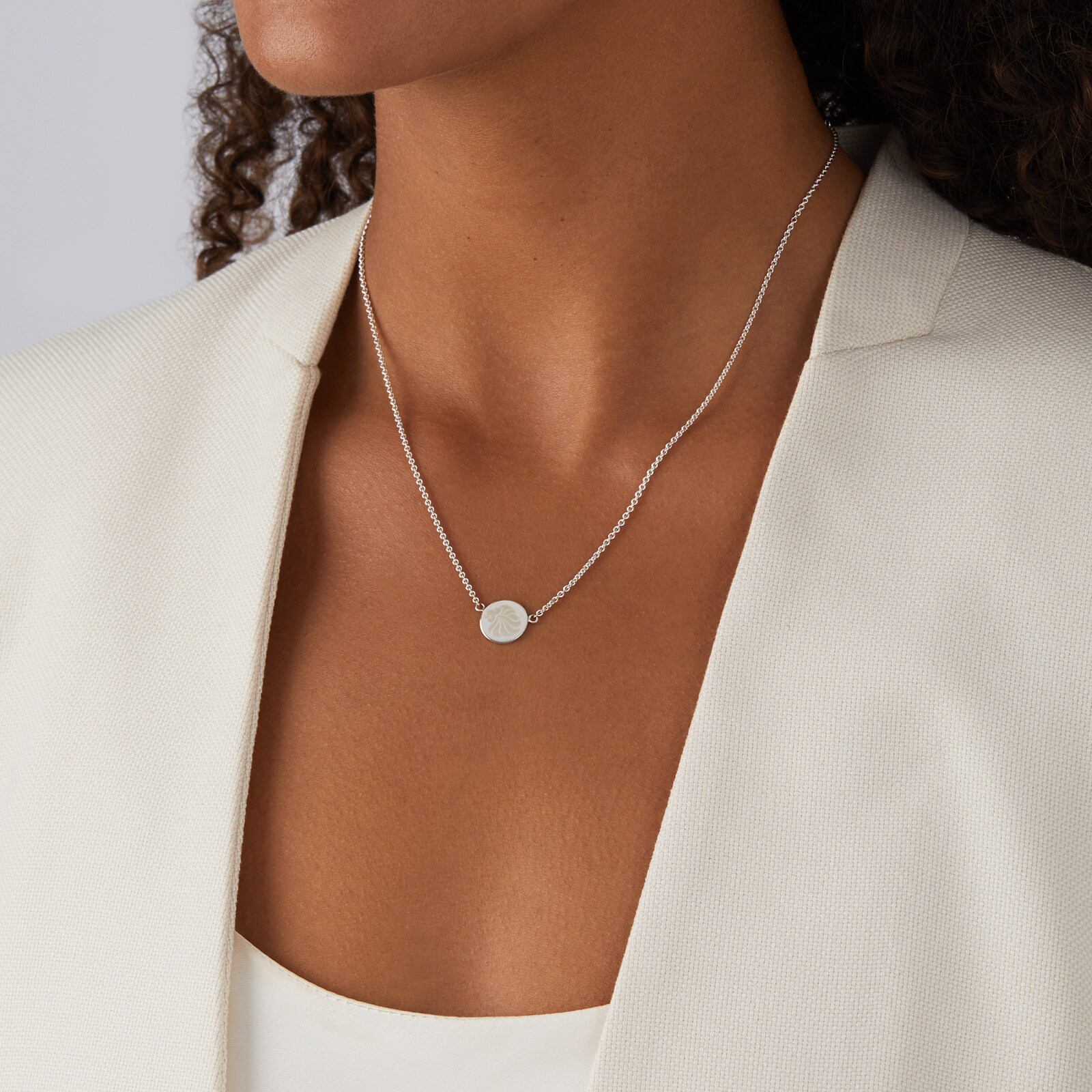 Mappin & Webb Team GB Sterling Silver Disk Pendant. Laser Engraved Lion ...