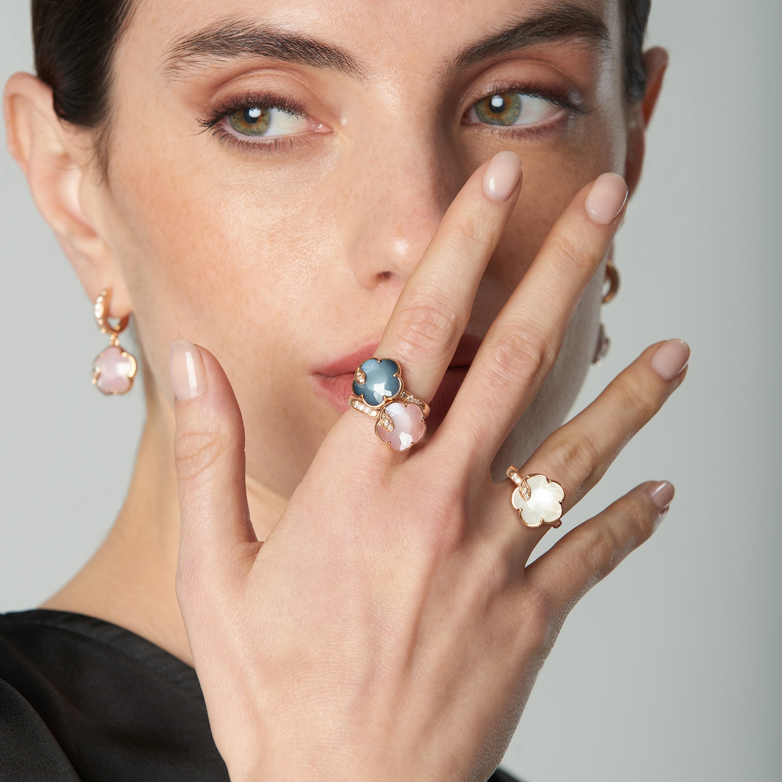 Pasquale Bruni Petit Joli Earrings in 18ct Rose Gold with Lunar Rose ...