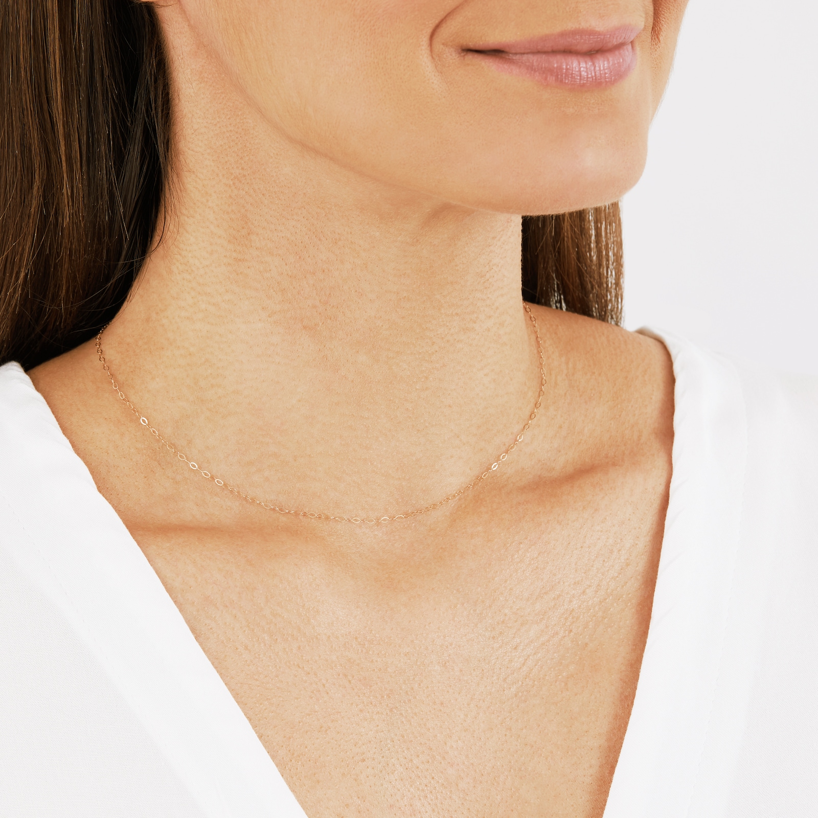 Goldsmiths 9ct Yellow Gold 16 Inch Trace Chain 1.13.0013 | Goldsmiths