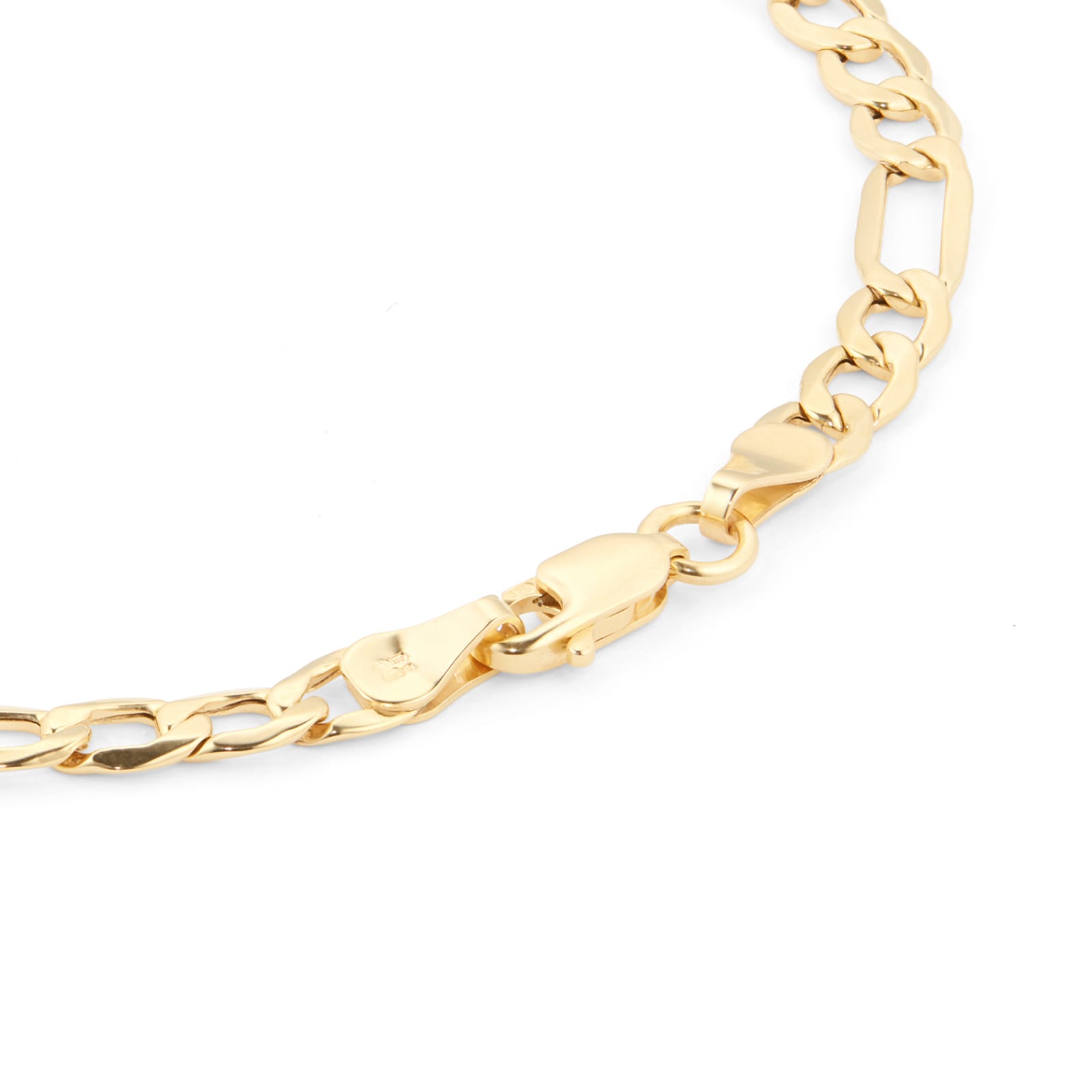 Goldsmiths 9ct Yellow Gold Figaro Chain HOL FIG 100 20" | Goldsmiths