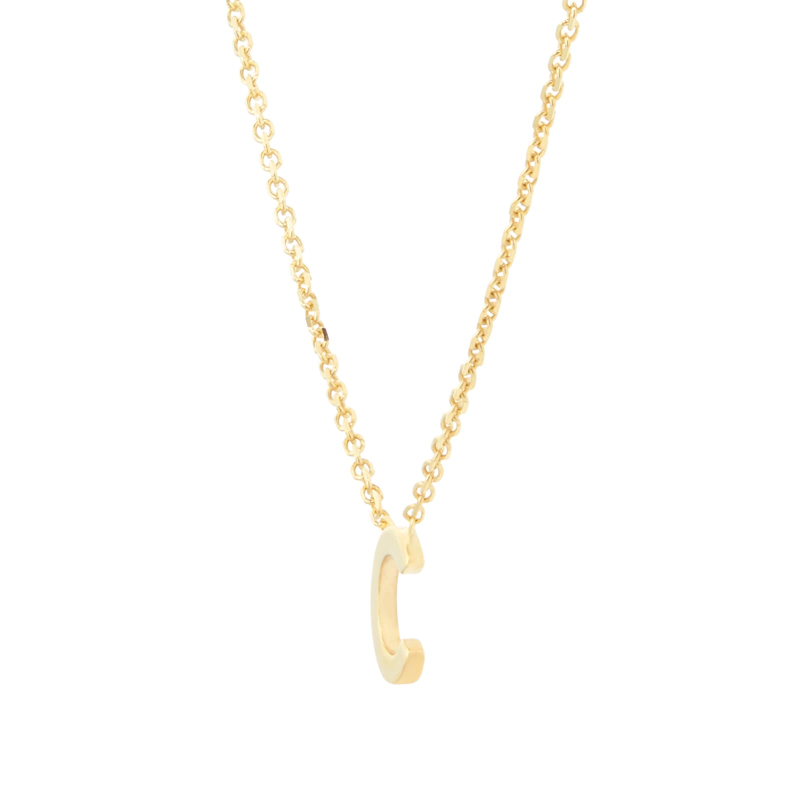 Goldsmiths 9ct Yellow Gold Letter C Pendant 1.19.0152 | Goldsmiths