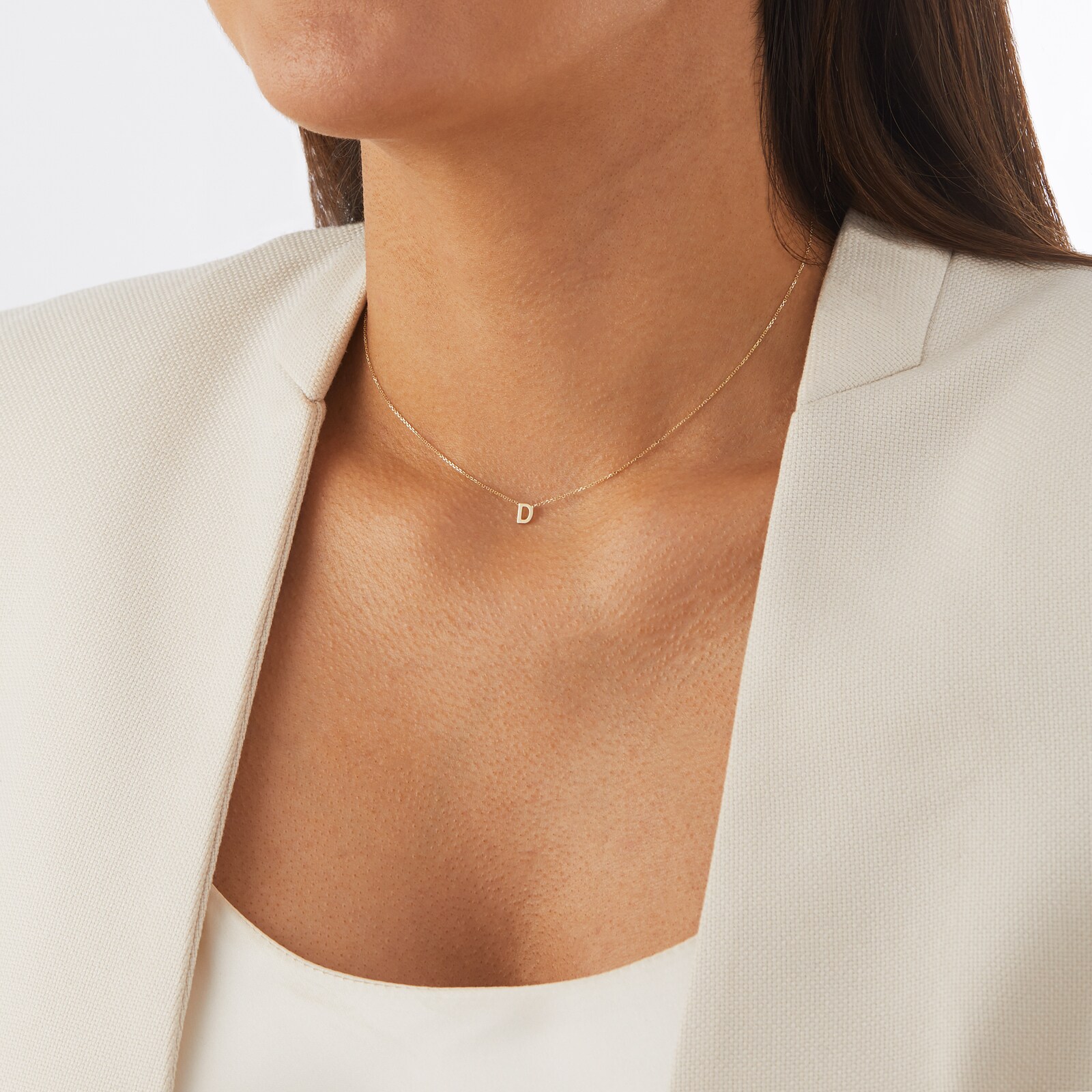 Goldsmiths 9ct Yellow Gold Letter D Pendant 1.19.0153 | Goldsmiths