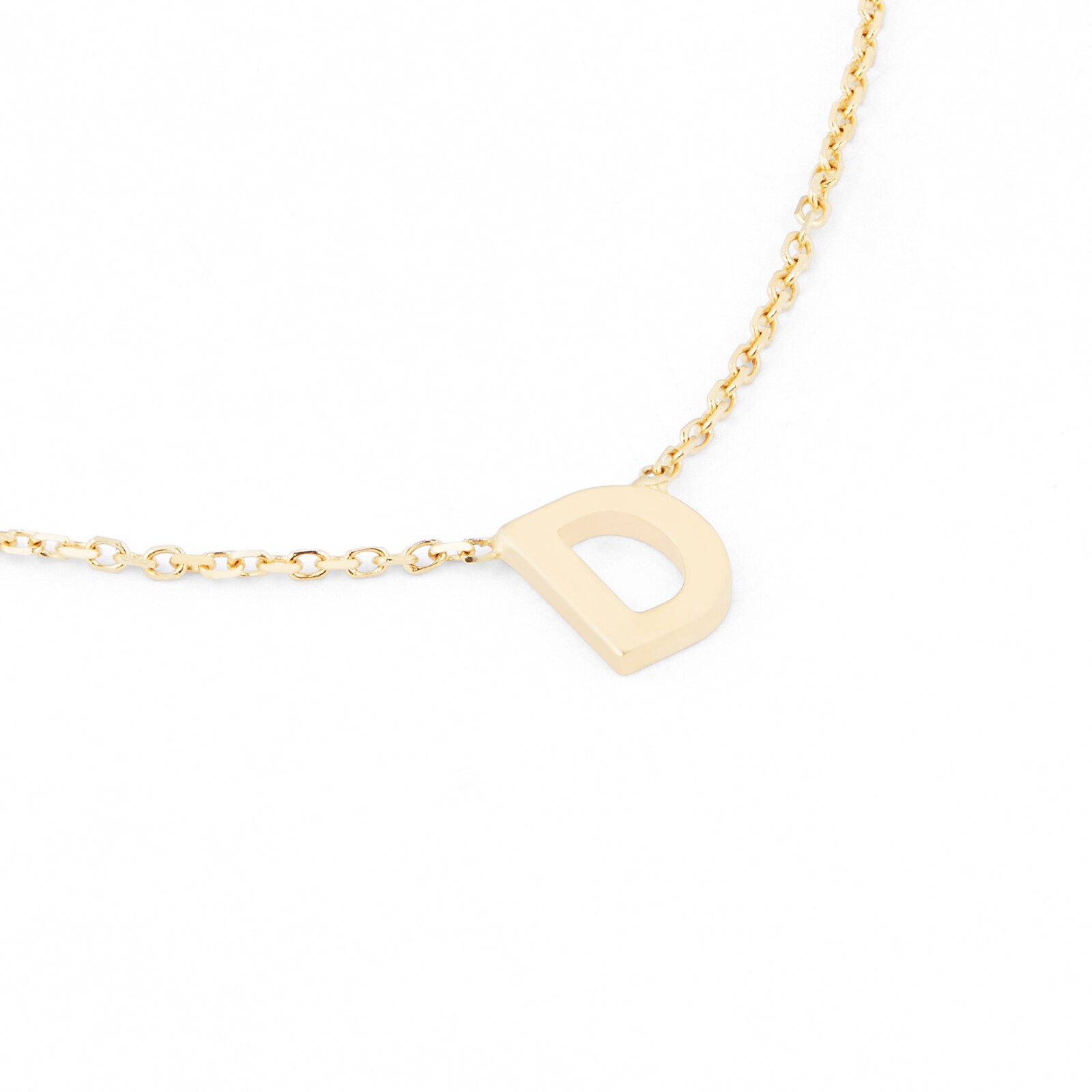 Goldsmiths 9ct Yellow Gold Letter D Pendant 1.19.0153 | Goldsmiths