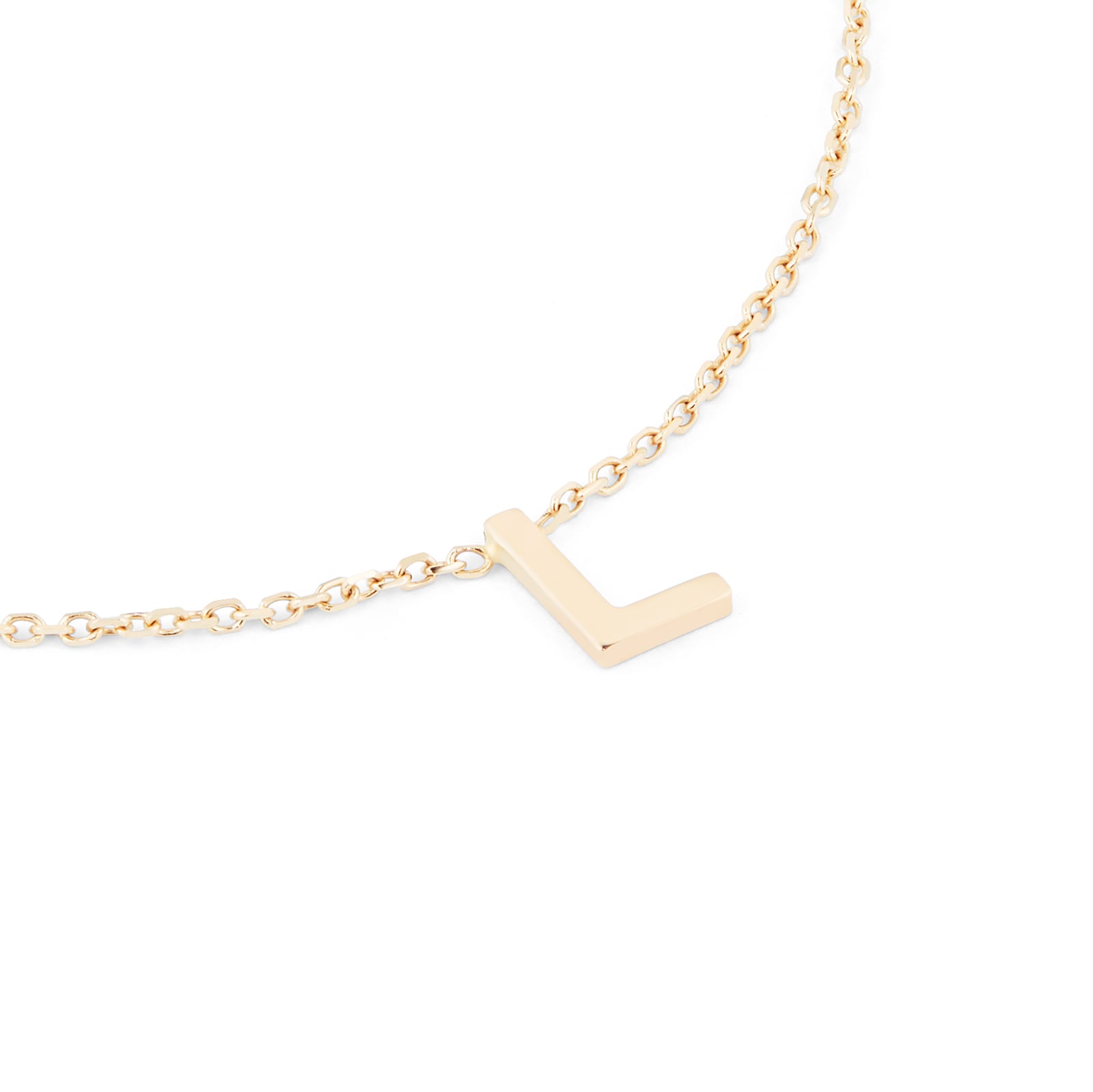 Goldsmiths 9ct Yellow Gold Letter L Pendant 1.19.0161 | Goldsmiths