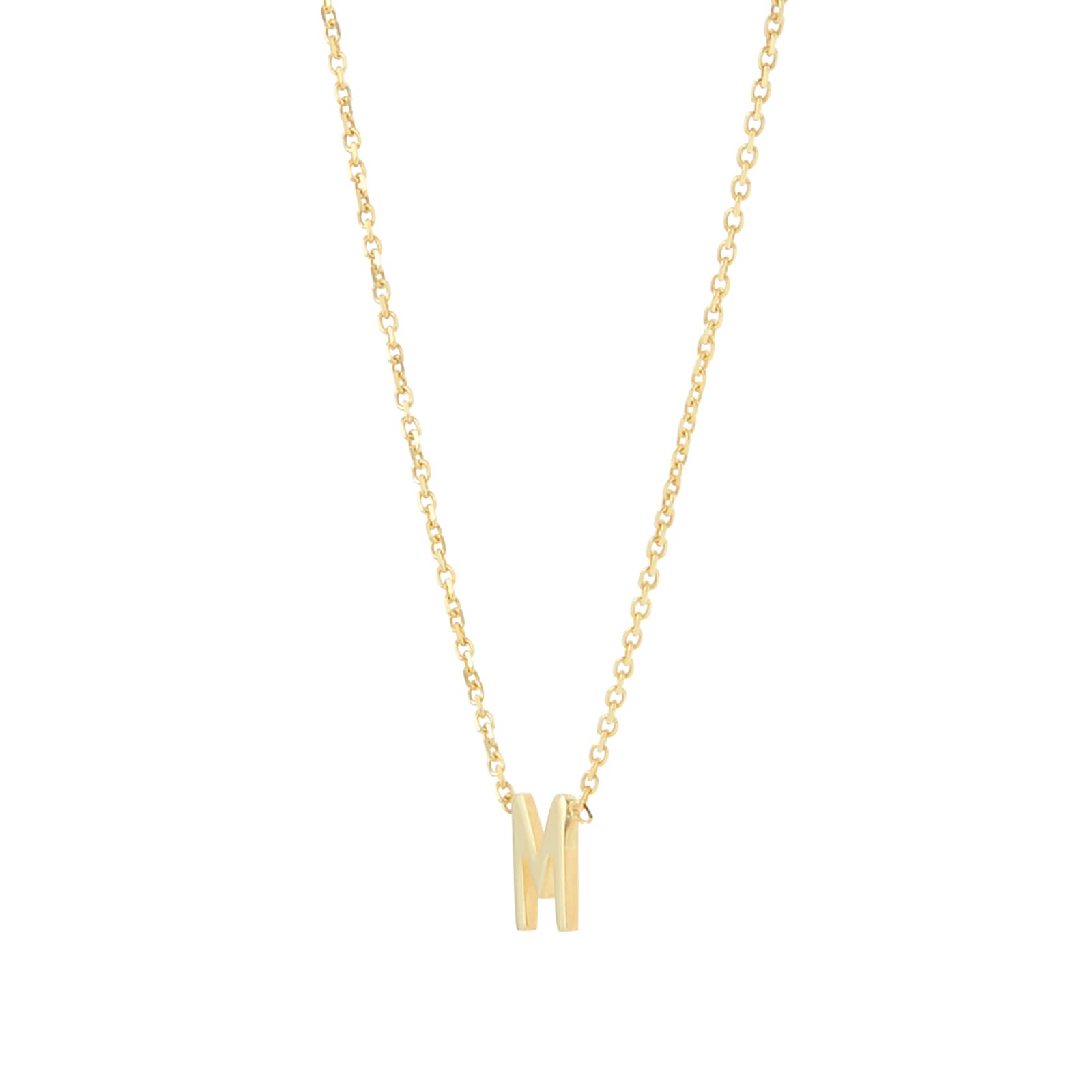 Goldsmiths 9ct Yellow Gold Letter M Pendant 1.19.0162 | Goldsmiths
