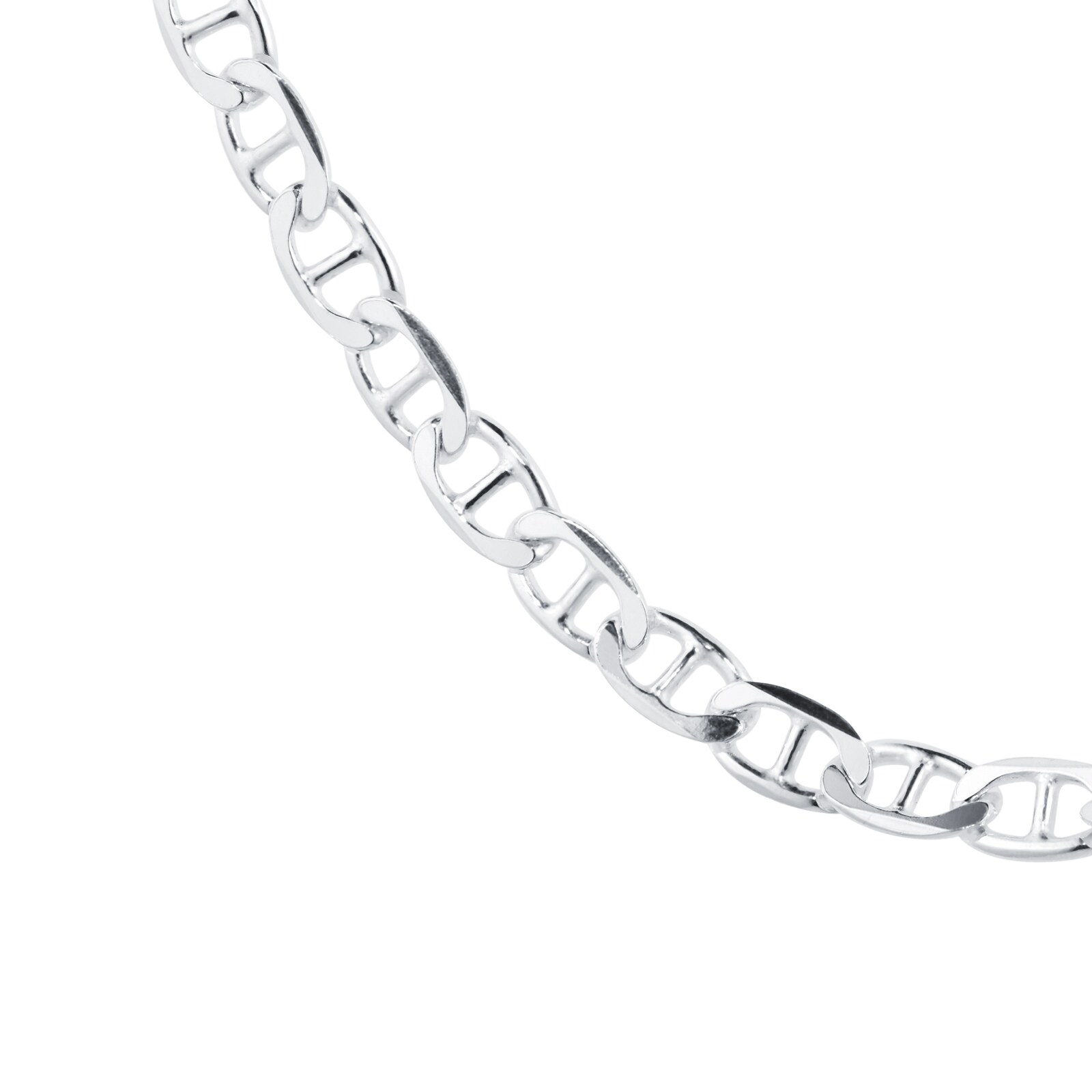 Goldsmiths Sterling Silver Rambo Chain Necklace 8.16.0444 | Goldsmiths